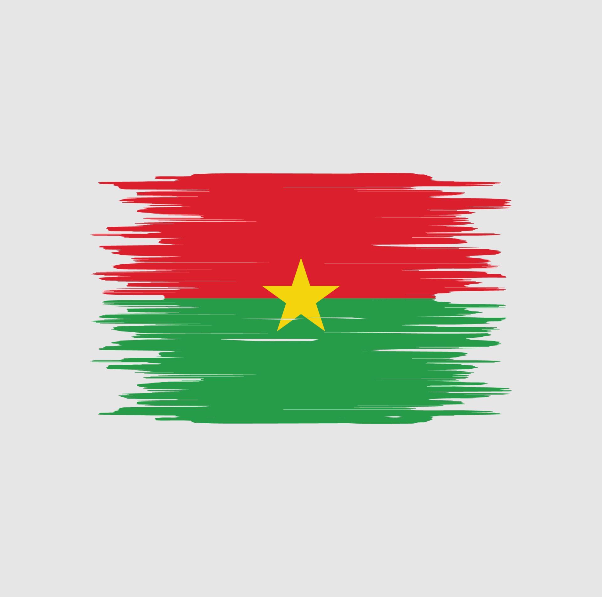 Burkina Faso Flag Brush Stroke National Flag 5945569 Vector Art At