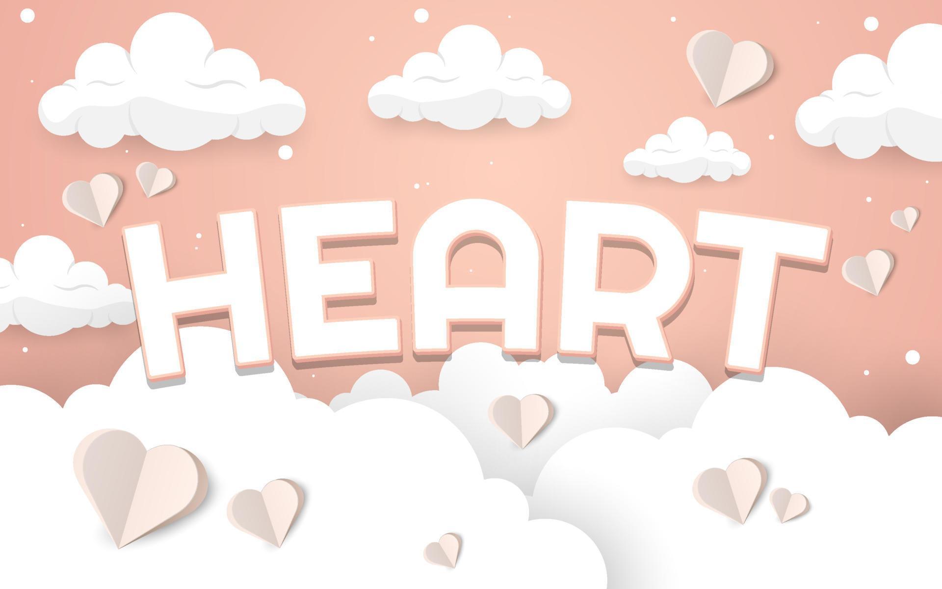 Soft heart editable text effect with paper style 5948222 Vector Art at ...