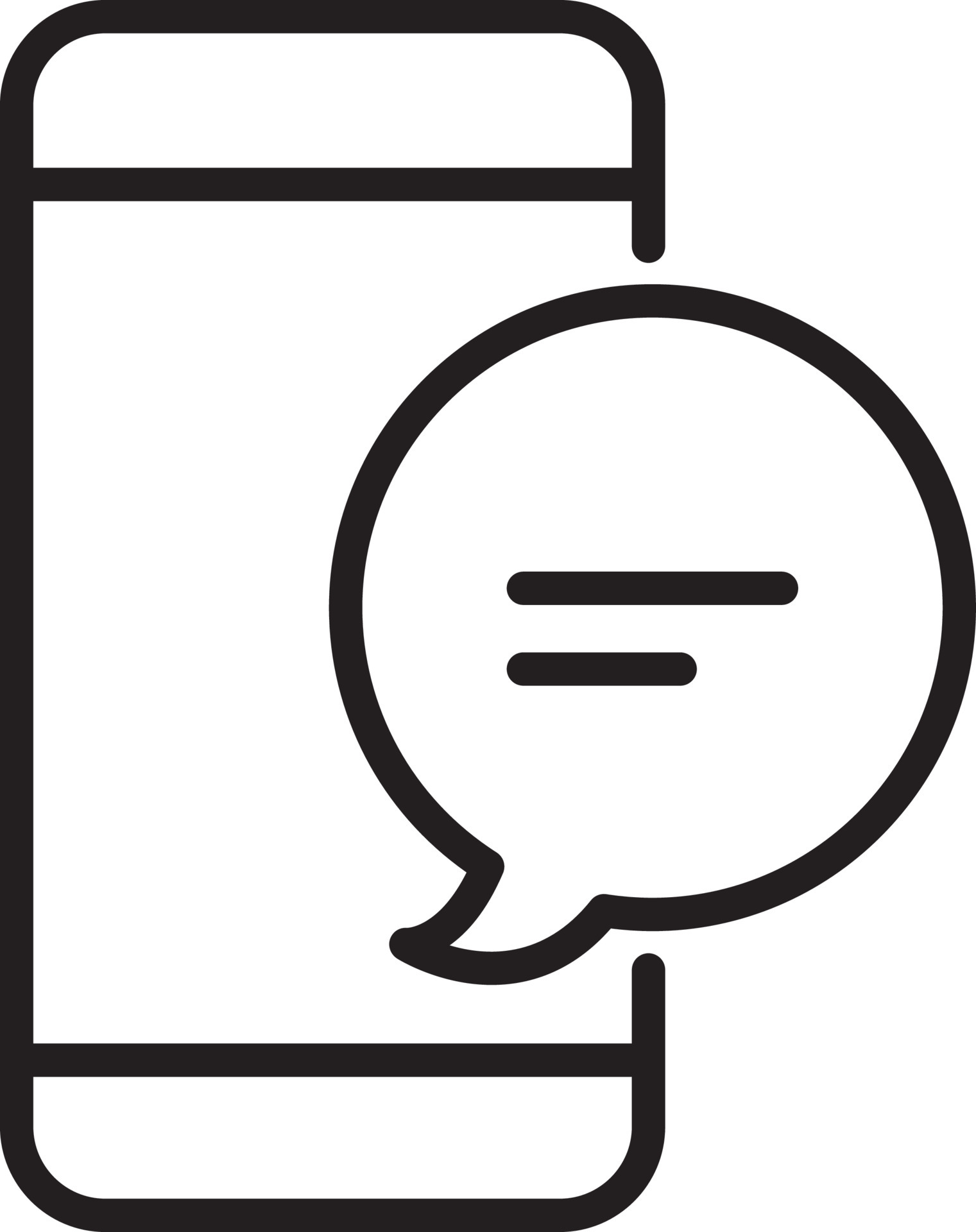 Message mobile phone smartphone sms tel 5948365 Vector Art at Vecteezy