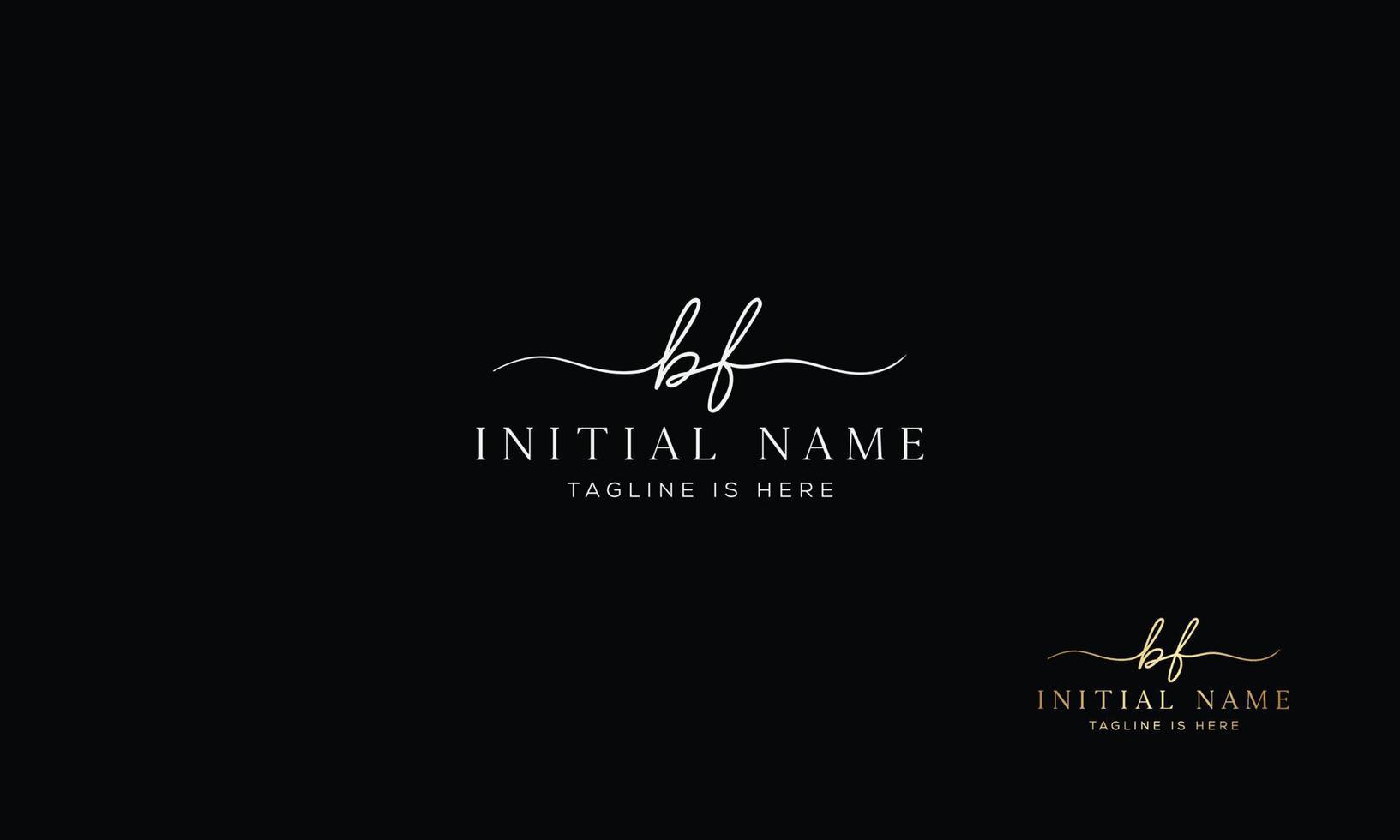 Bf F B Initial Signature Logo Template 5953282 Vector Art At Vecteezy