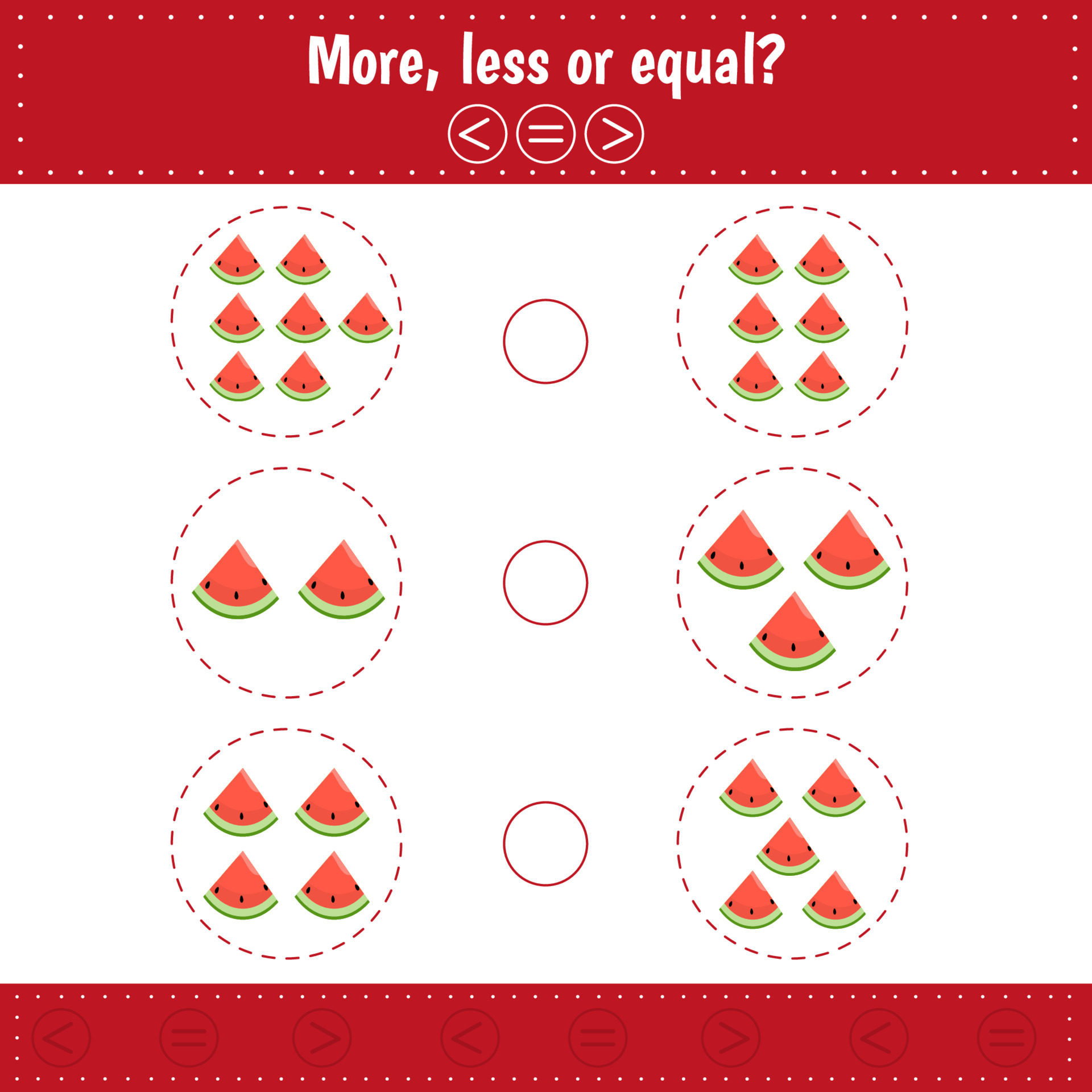 More, less or equal 5961433 Vector Art at Vecteezy