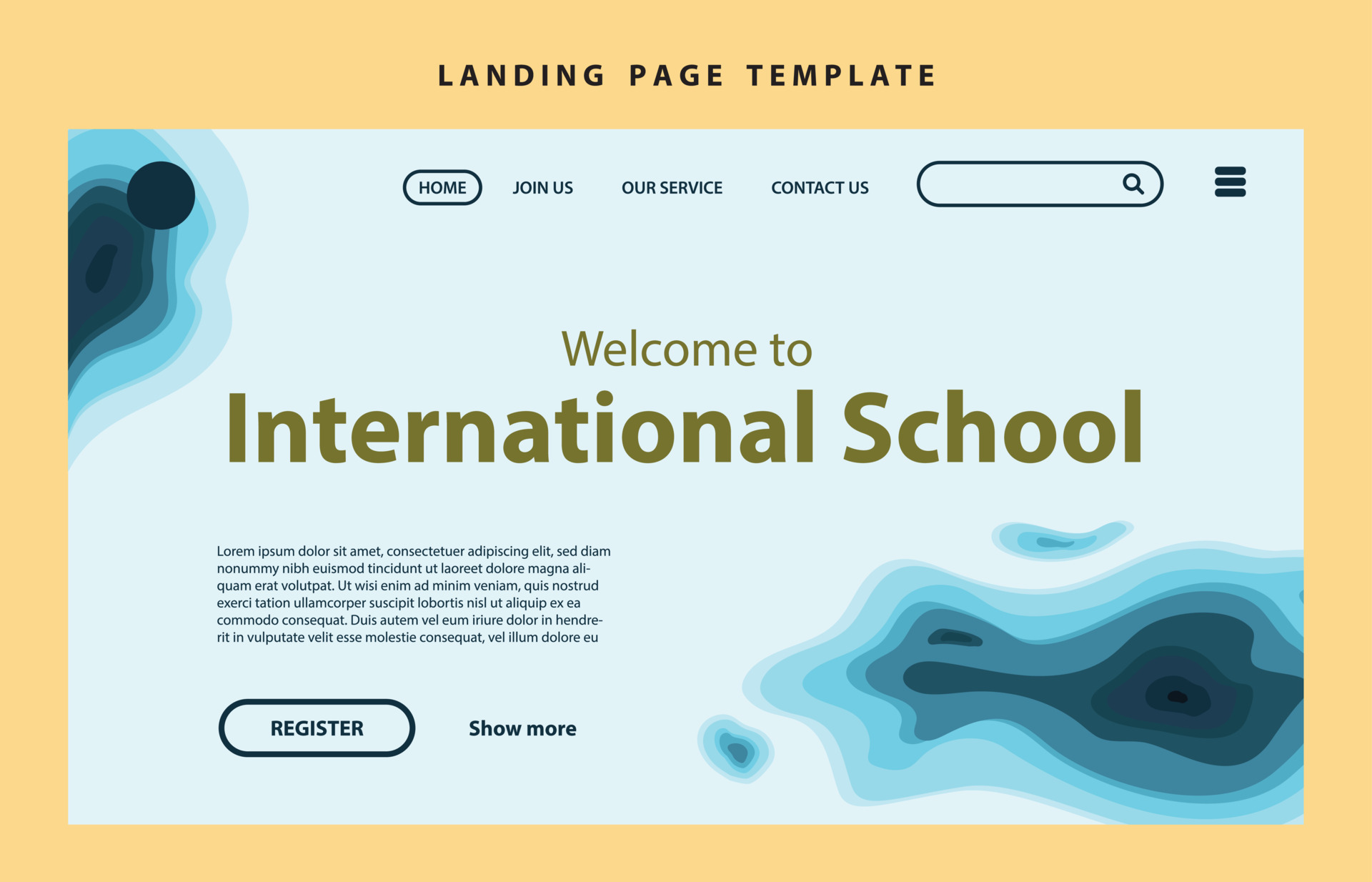 landing page template website presentation digital marketing design ...
