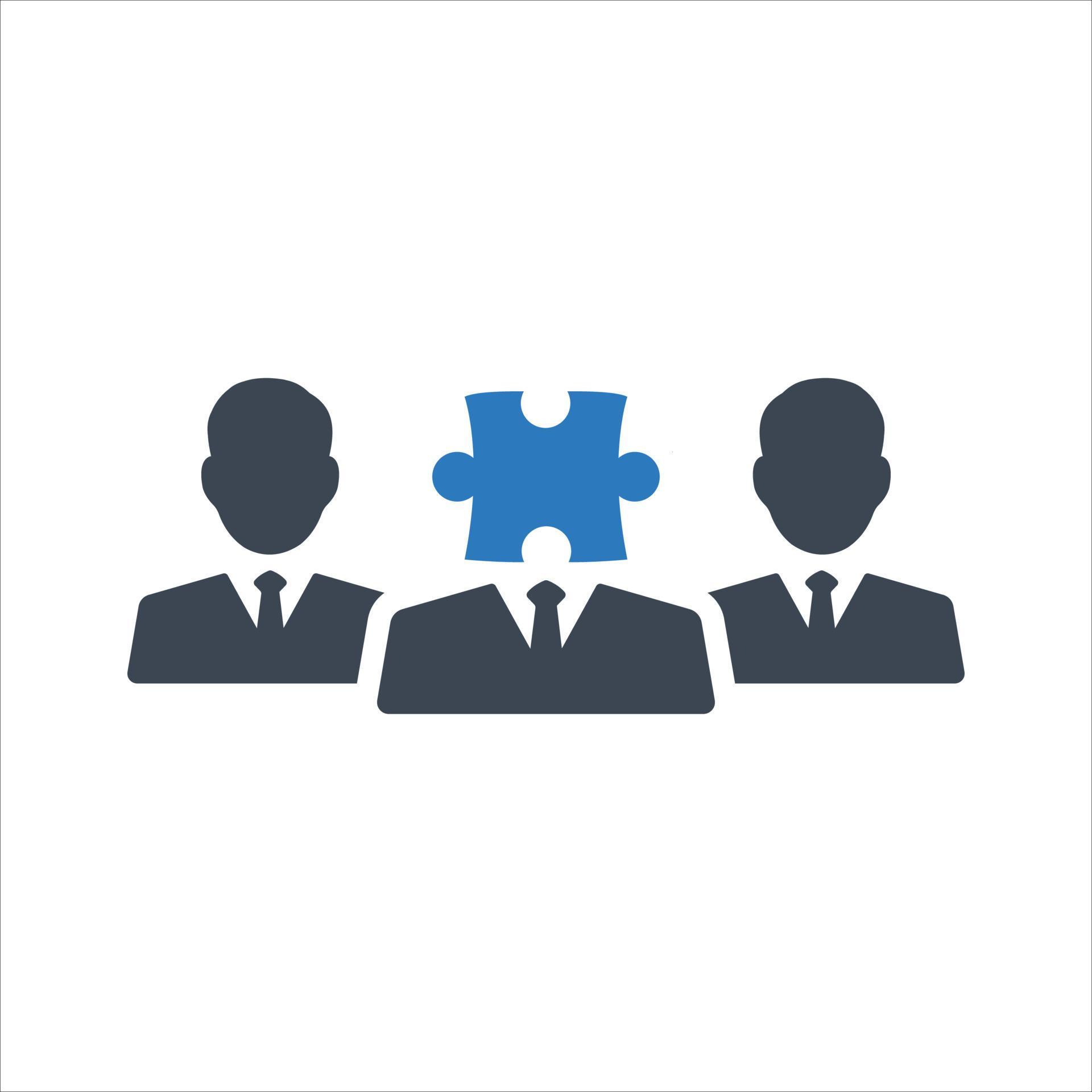 Solution team, teamwork, problem solving icon 5965039 Vector Art at ...