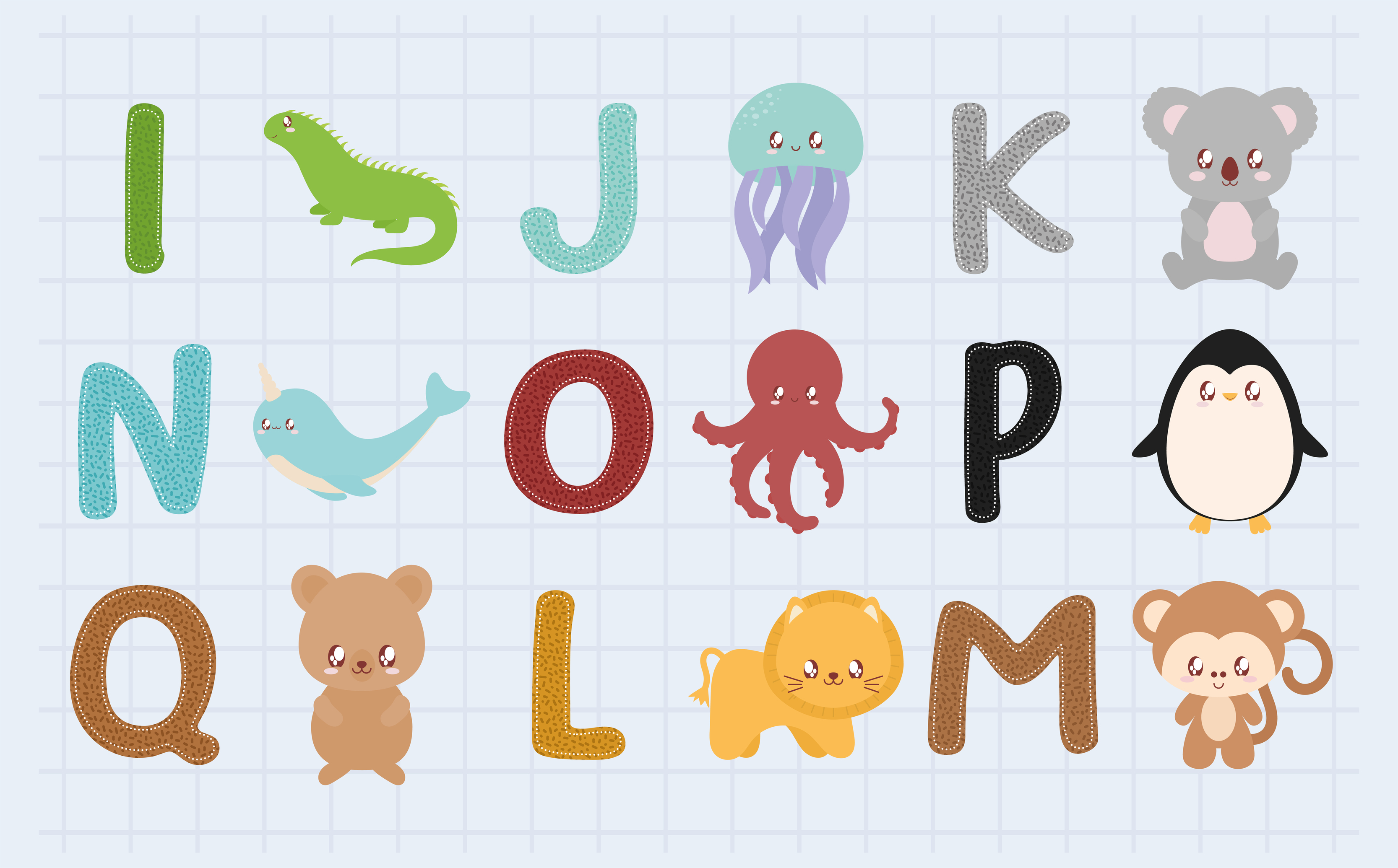 animals and ABC 5967881 Vector Art at Vecteezy