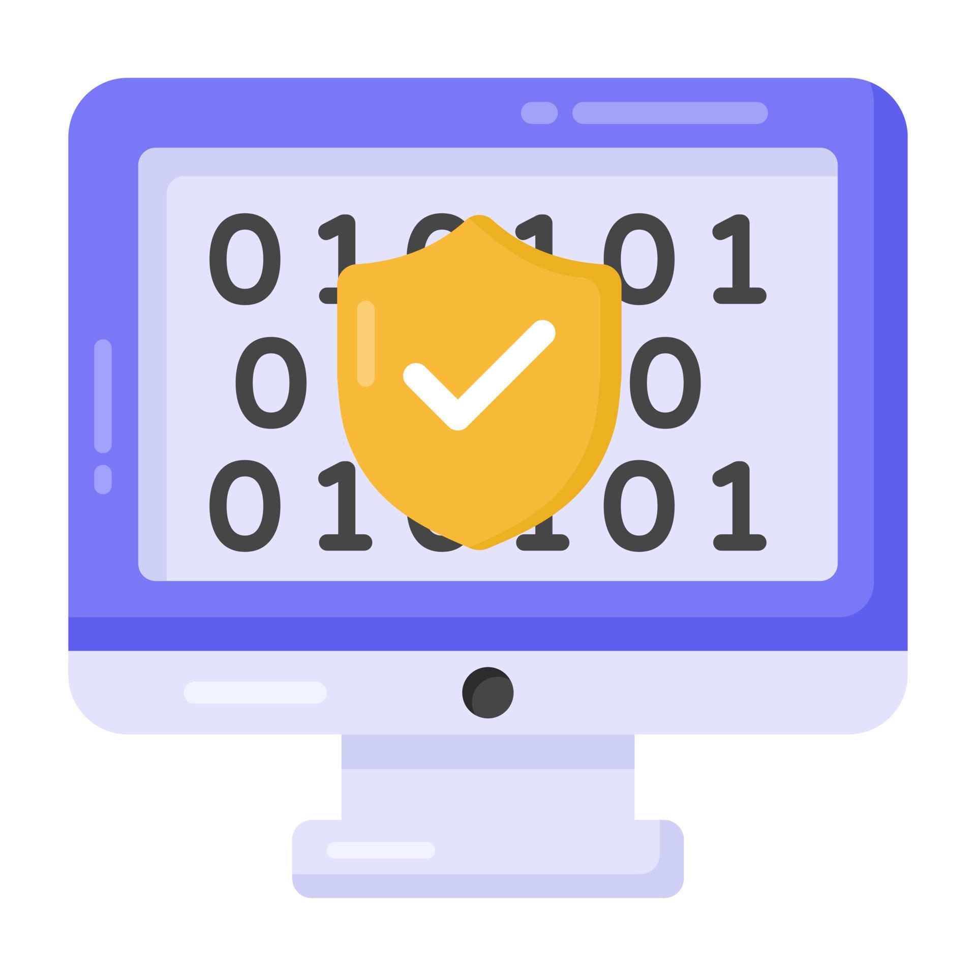 Encrypted binary code in flat style icon, editable vector 5971874 ...