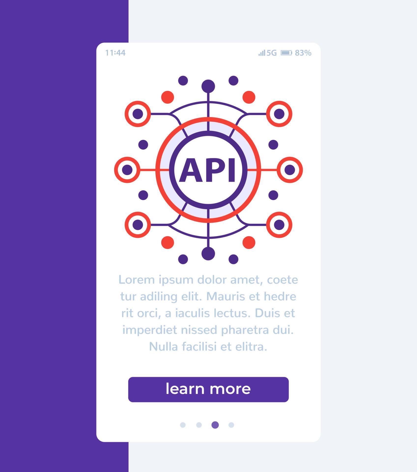 API, application programming interface, mobile banner, vector 5972575 ...
