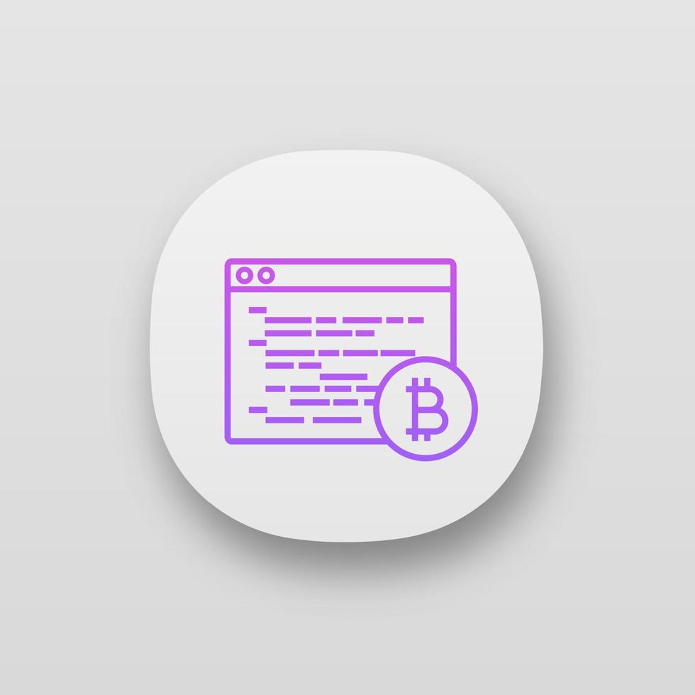 Bitcoin Mining Software App Icon Ui Ux User Interface Blockchain Coding Crypto Mining