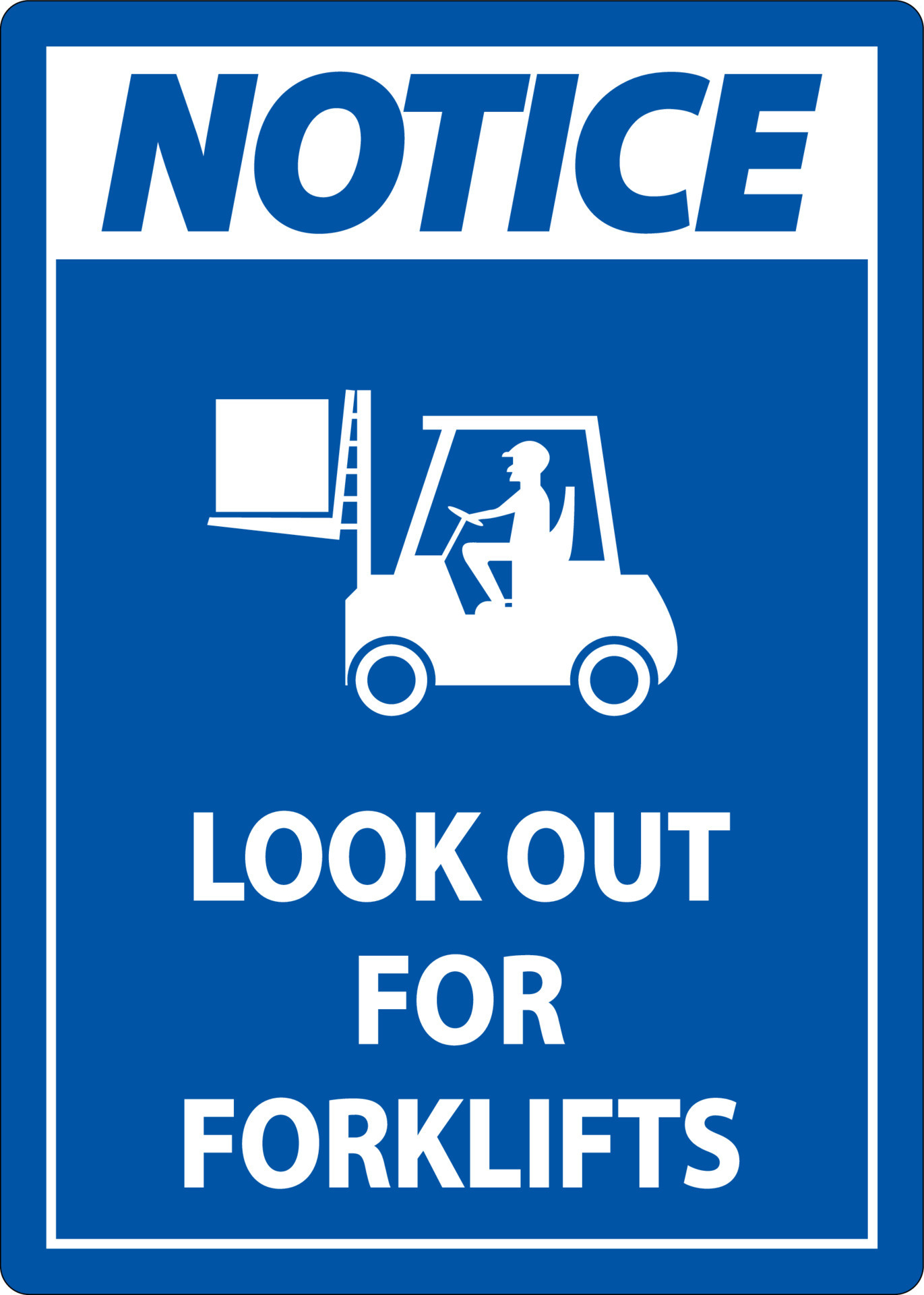 Notice 2-Way Look Out For Forklifts Sign On White Background 5993350 ... Notice 2-Way Look Out For Forklifts Sign On White Background 5993350 ...