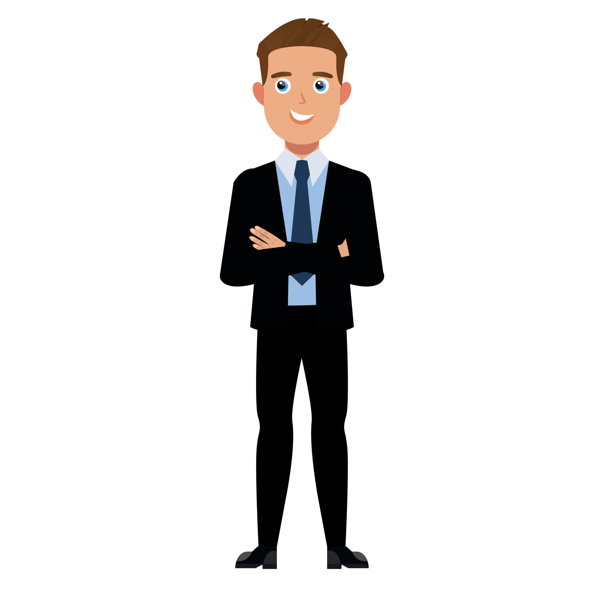 Happy businessman. Adult businessman. Vector illustration. 6005510 ...