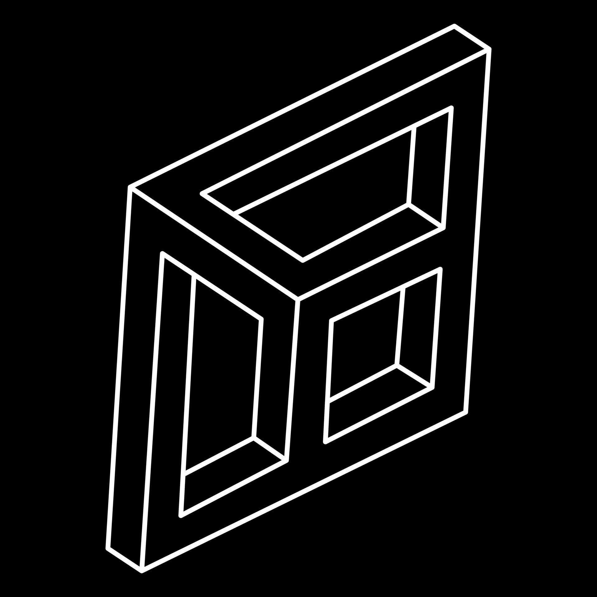 Impossible Shape Web Design Element Optical Illusion Object Line Design Geometric Figures