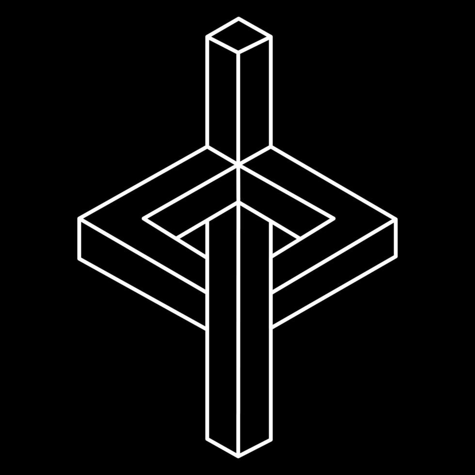 Impossible Shape Web Design Element Optical Illusion Object Line Design Unreal Geometric