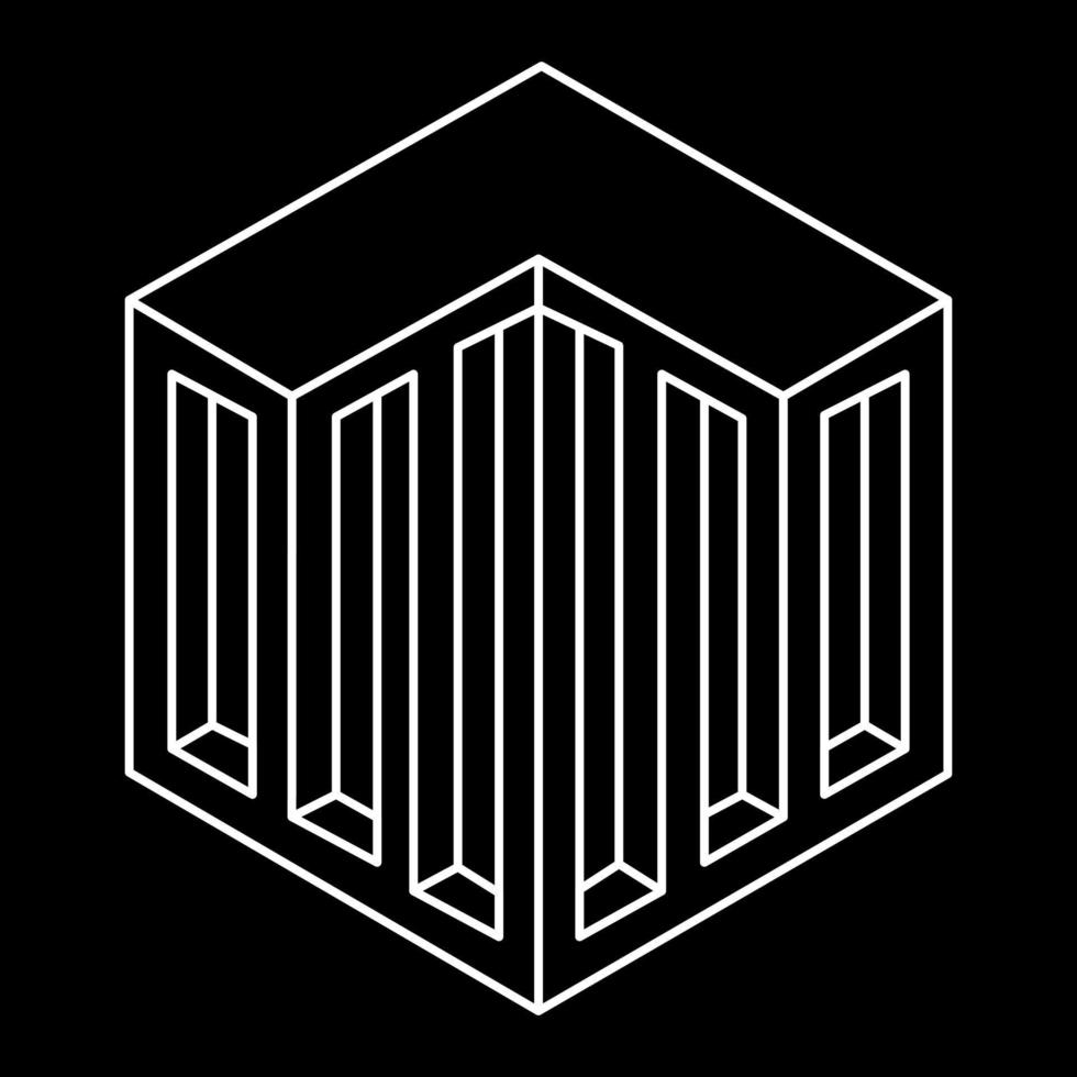 Impossible Shape Web Design Elements Optical Illusion Object Line Design Optical Art Hexagon