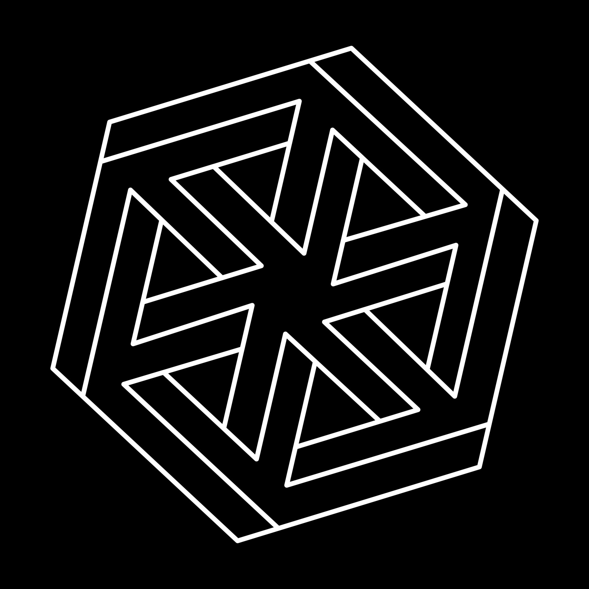 Impossible Shape Web Design Element Optical Illusion Object Line Design Geometric Figures