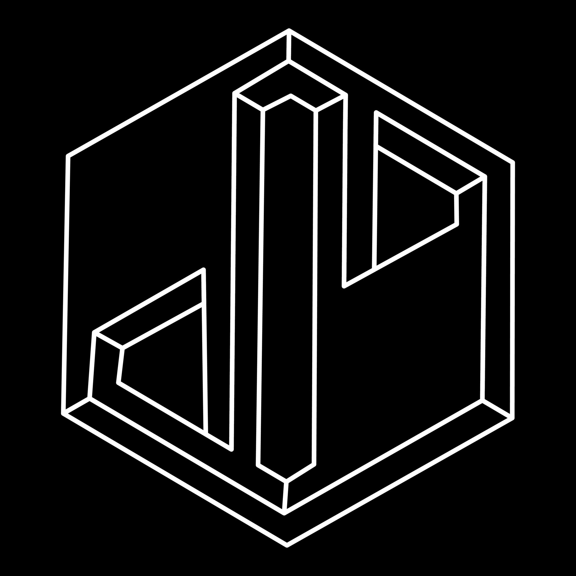 Impossible Shape Web Design Element Optical Illusion Object Sacred Geometry Hexagon Line