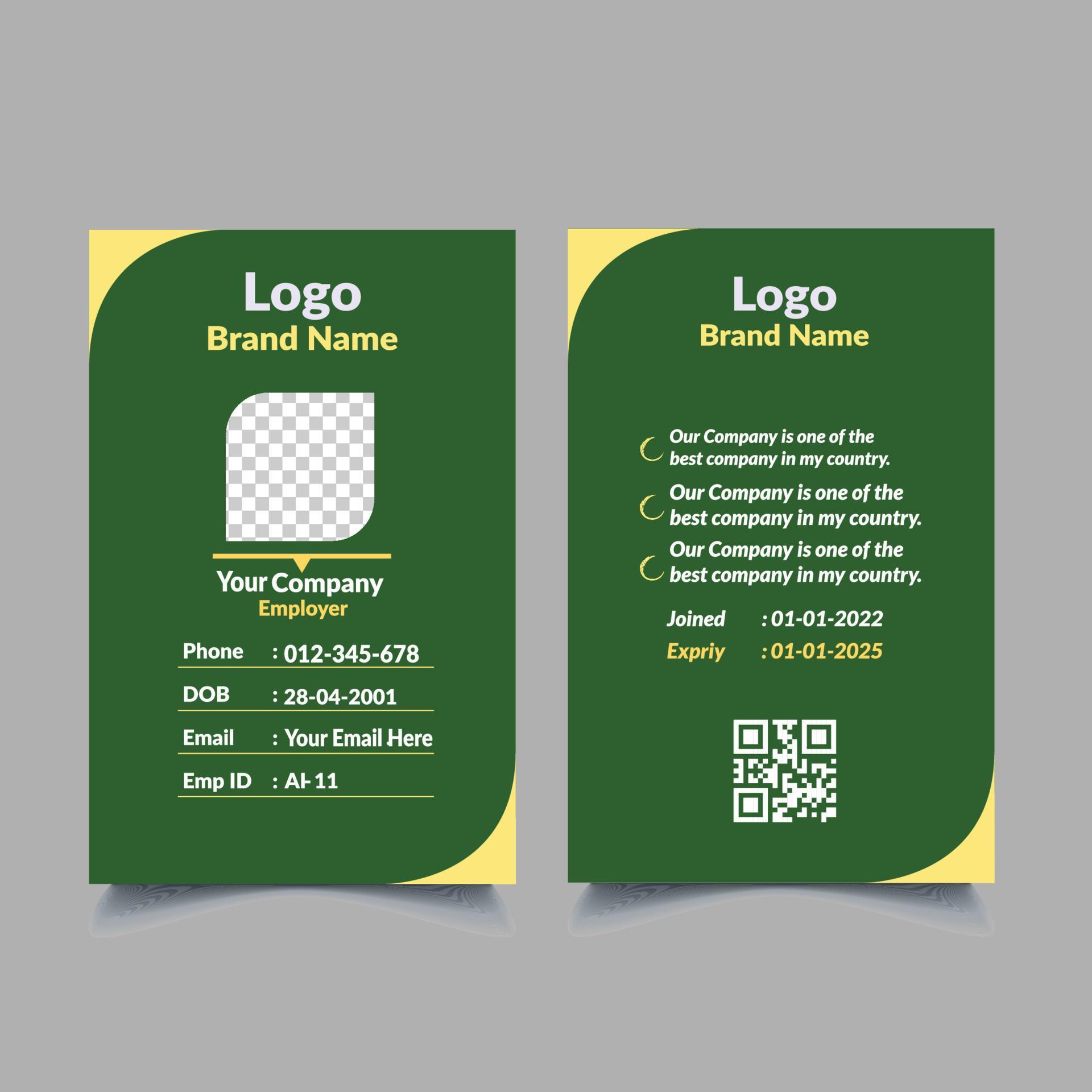 Creative And Stylish ID Card Design 6019789 Vector Art at Vecteezy