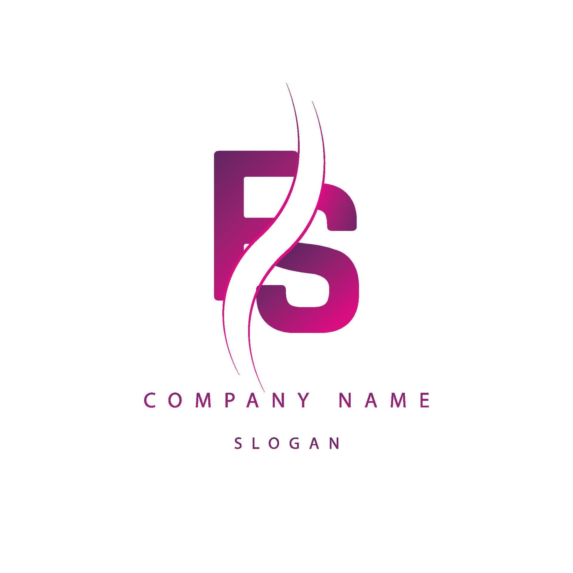 FS letter logo gradient. FS monogram, simple vector logo symbol ...