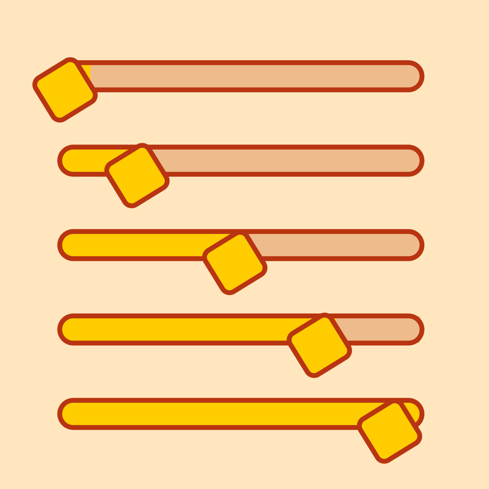 Rating Bar Buttons 6027193 Vector Art At Vecteezy