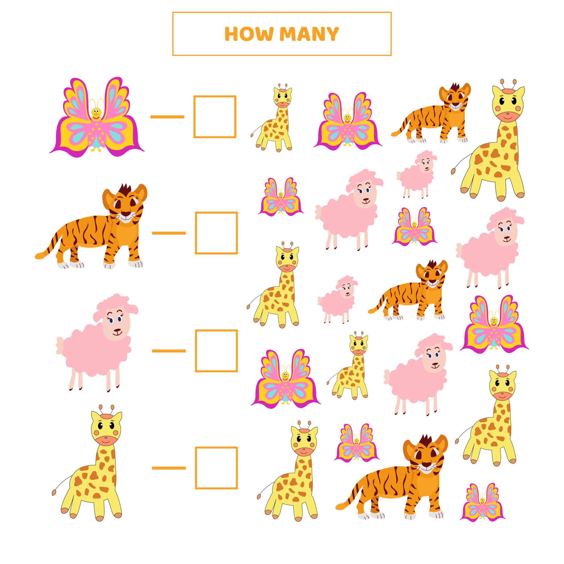 How many are there.Counting game for kids. 6031183 Vector Art at Vecteezy