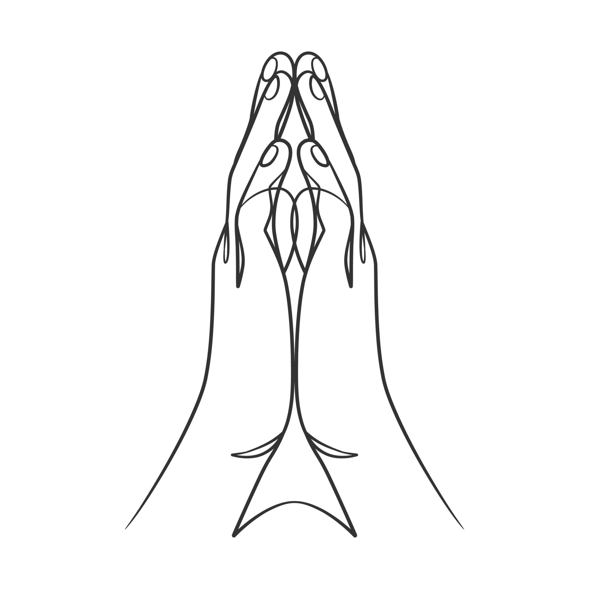 Continuous line drawing of praying hand. Praying hands one line drawing ... Continuous line drawing of praying hand. Praying hands one line drawing ...