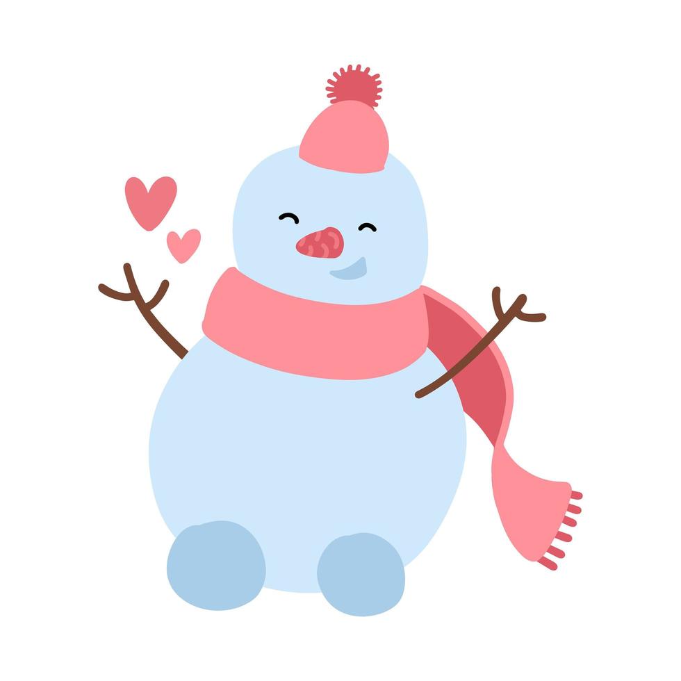 Valentine Snowman Clip Art