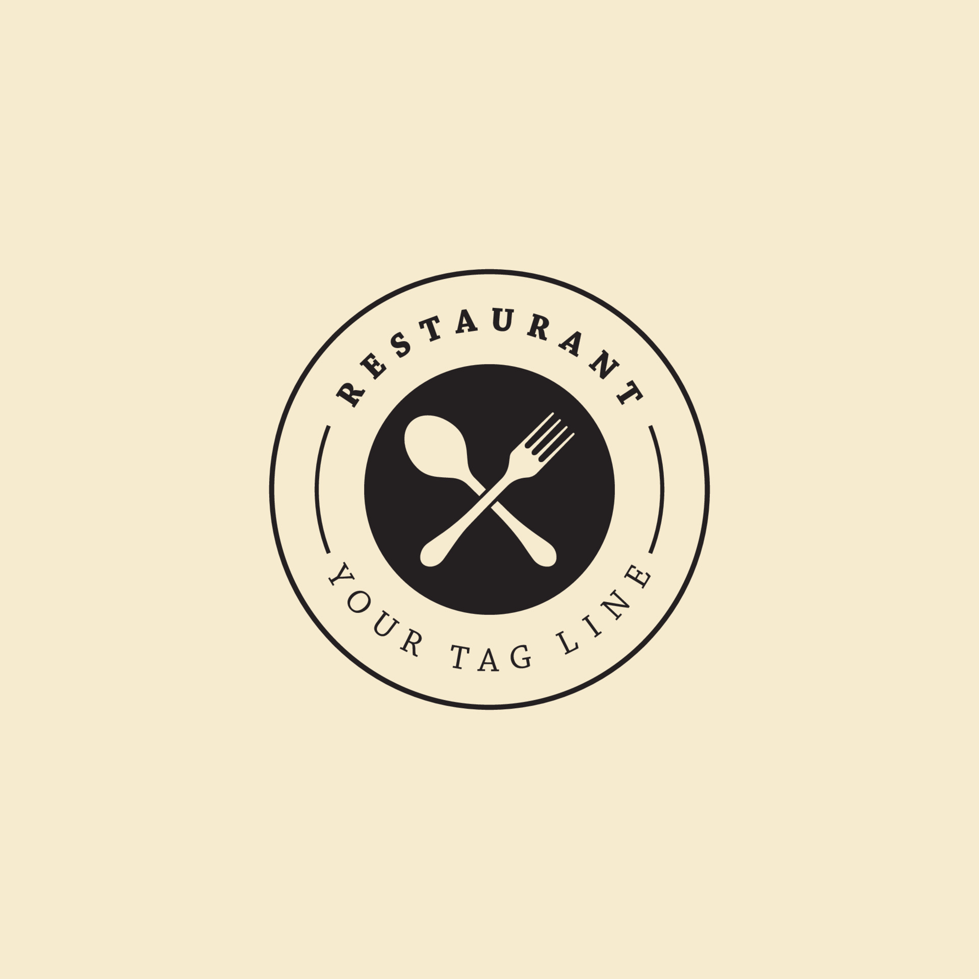 Restaurant Logo With Spoon And Fork Icon Modern Concept Restaurant restaurant-logo-with-spoon-and-fork-icon-modern-concept-restaurant