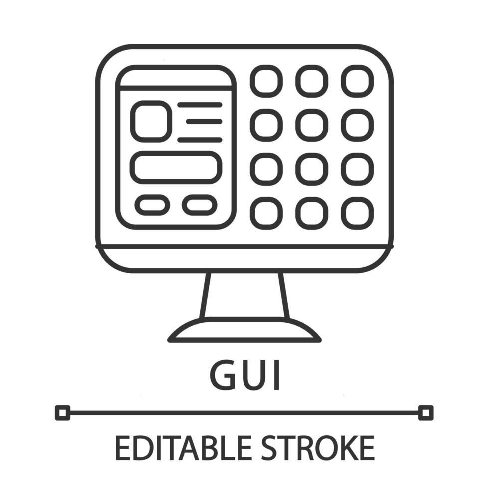 Gui Linear Icon Graphical User Interface Graphical Desktop