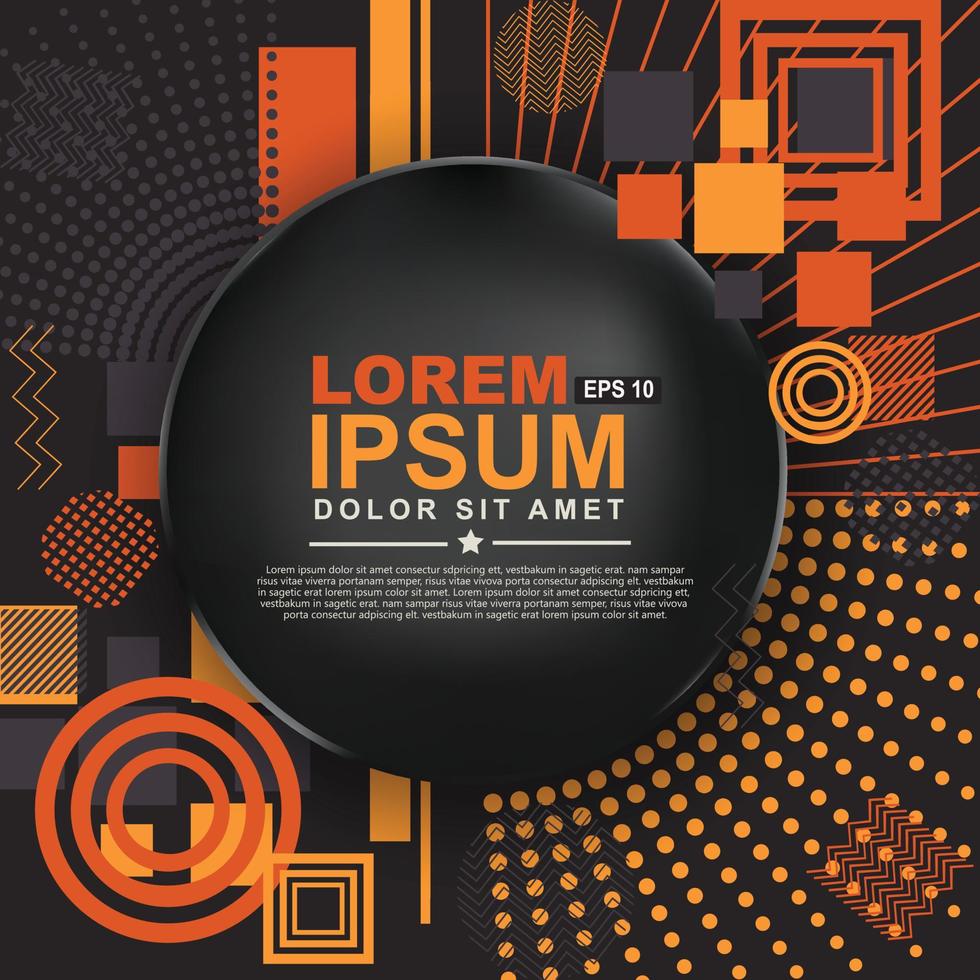 Abstract circle geometric pattern design and background for element ...