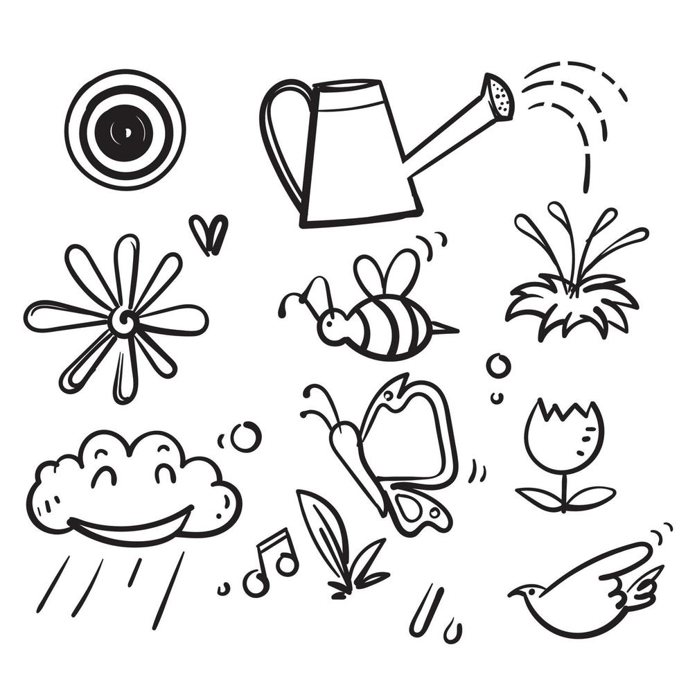 Spring Season Clipart Black And White