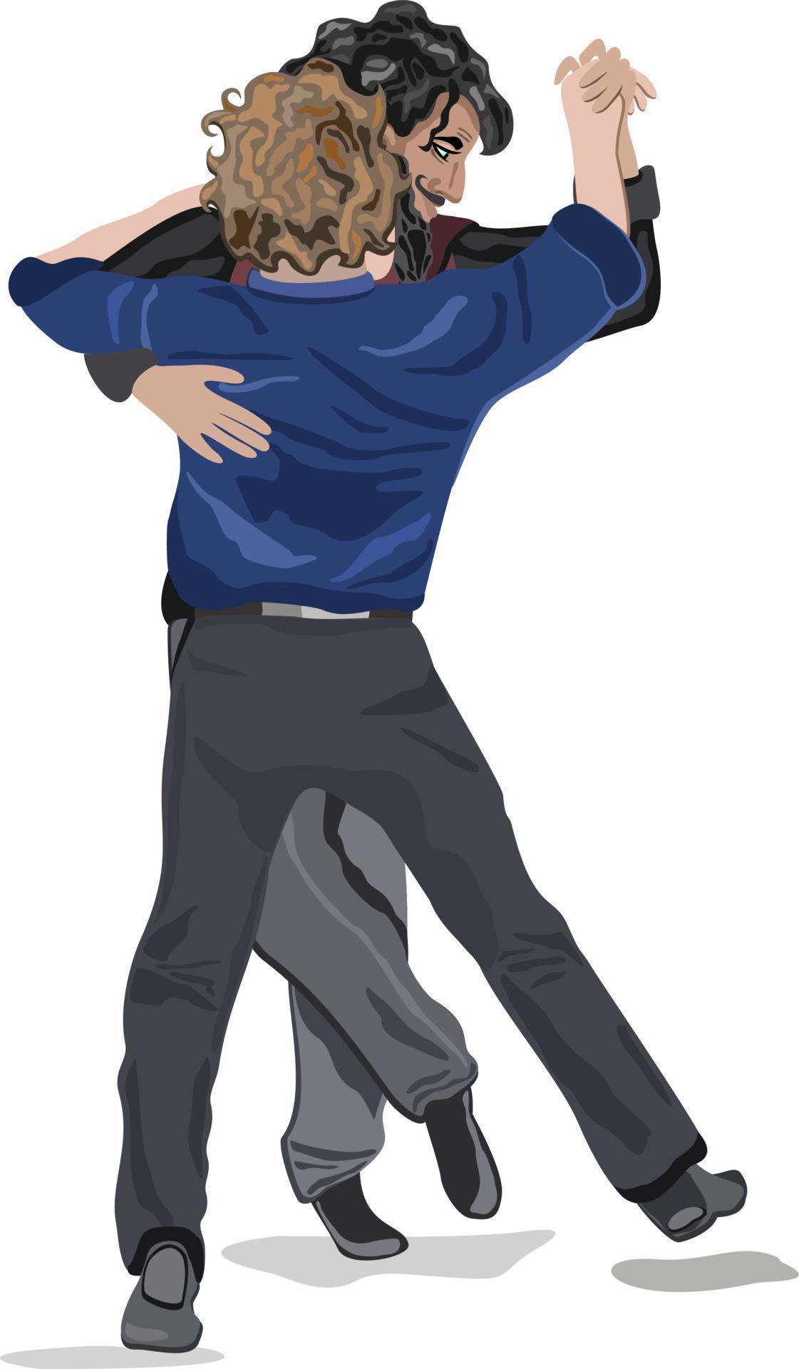 Two men dancing tango 6043511 Vector Art at Vecteezy