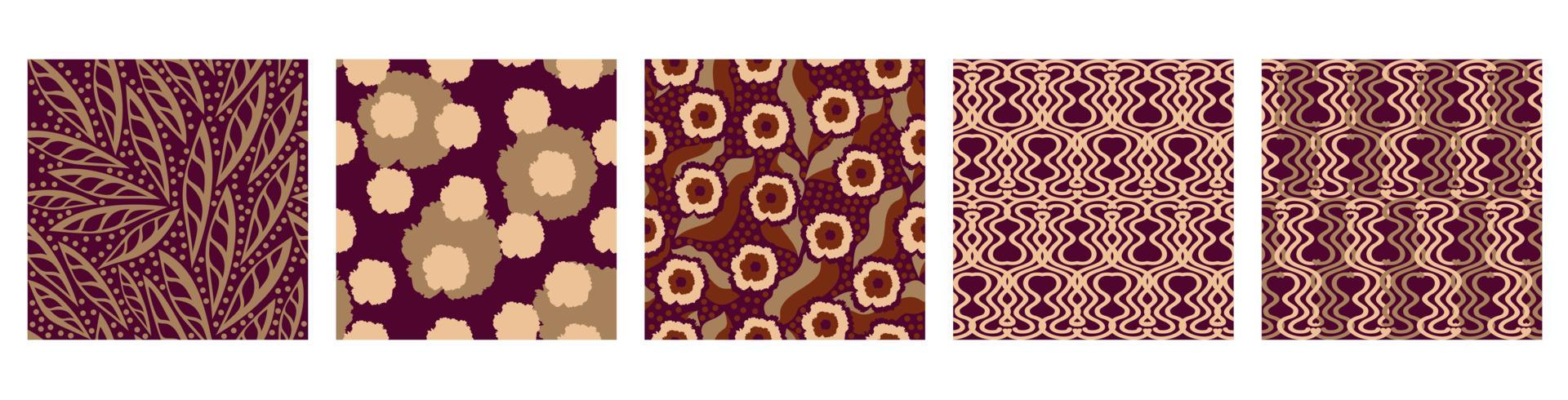 brown pattern set 6043546 Vector Art at Vecteezy