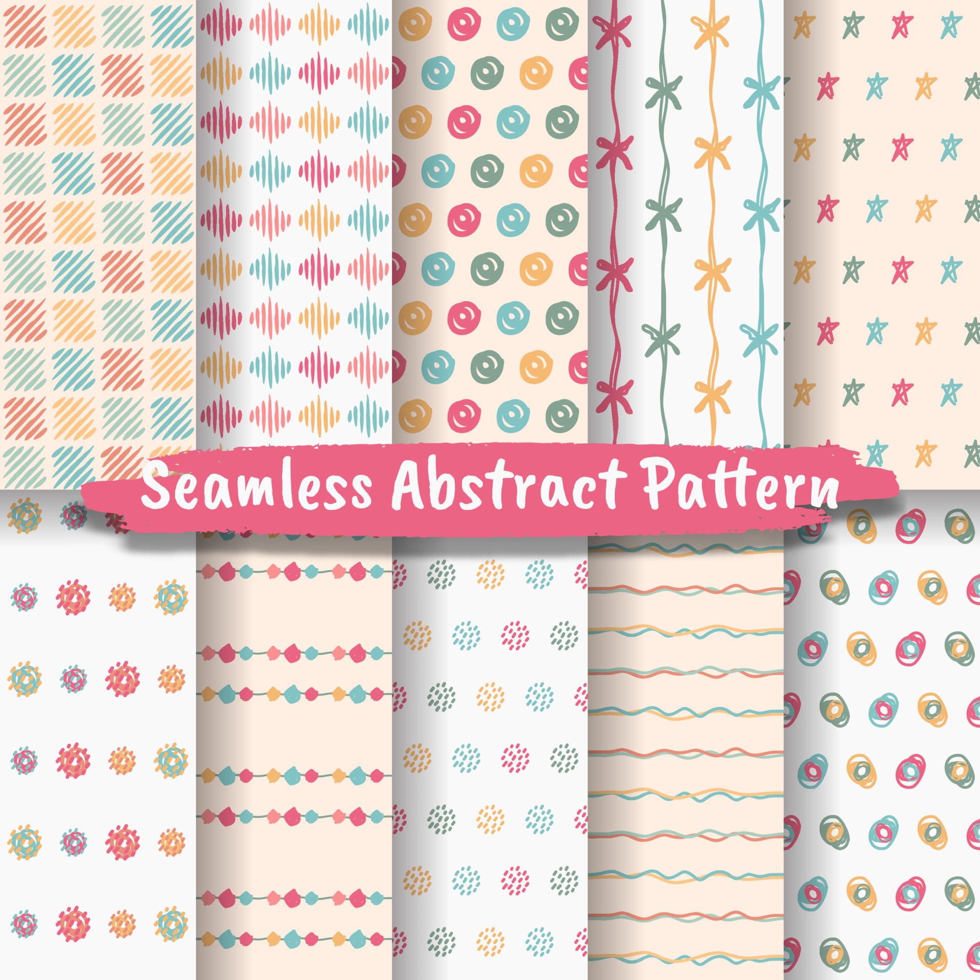 Set of Seamless Abstract Patterns 6044497 Vector Art at Vecteezy
