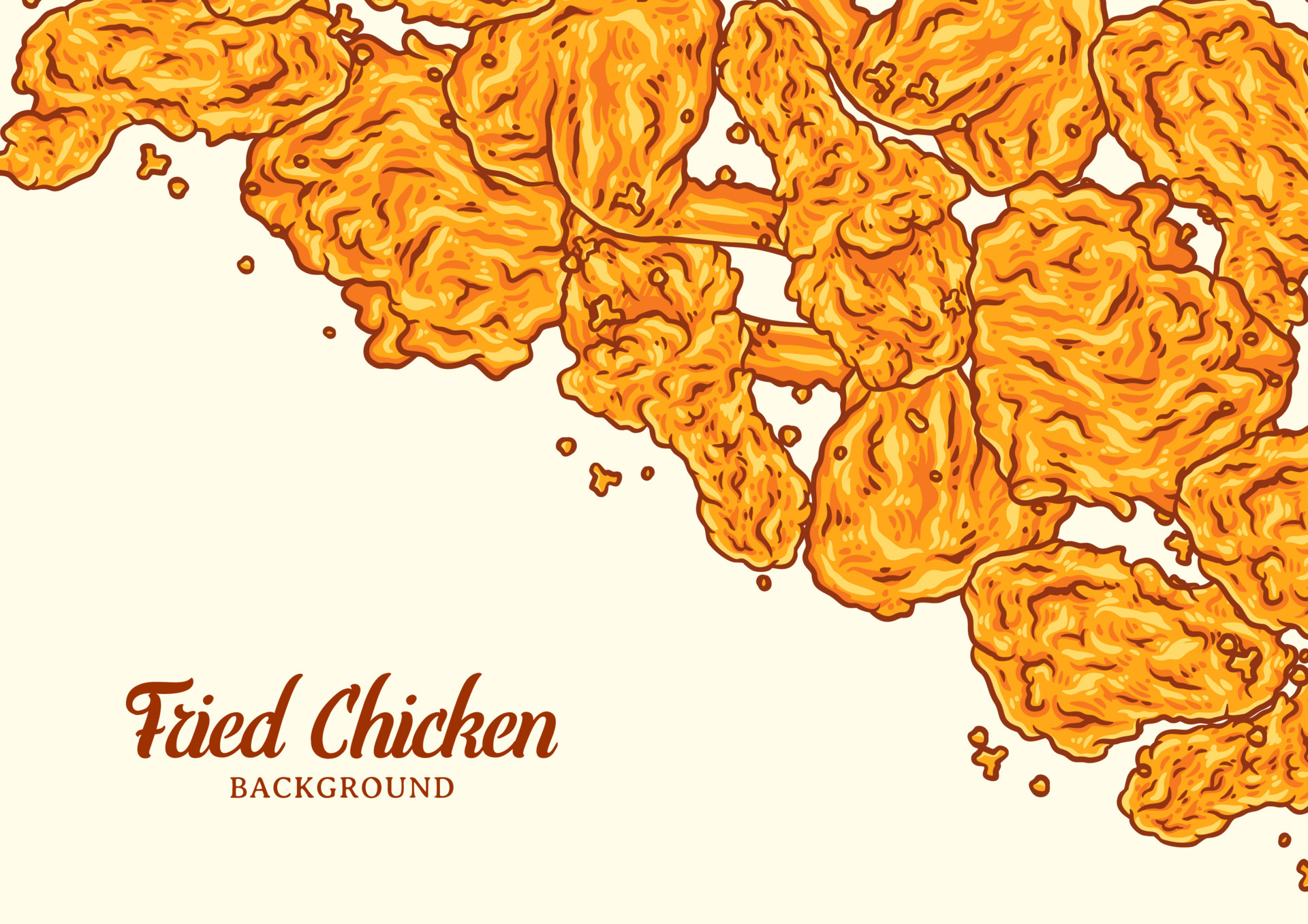 Crispy fried chicken background template 6050475 Vector Art at Vecteezy Crispy fried chicken background template 6050475 Vector Art at Vecteezy