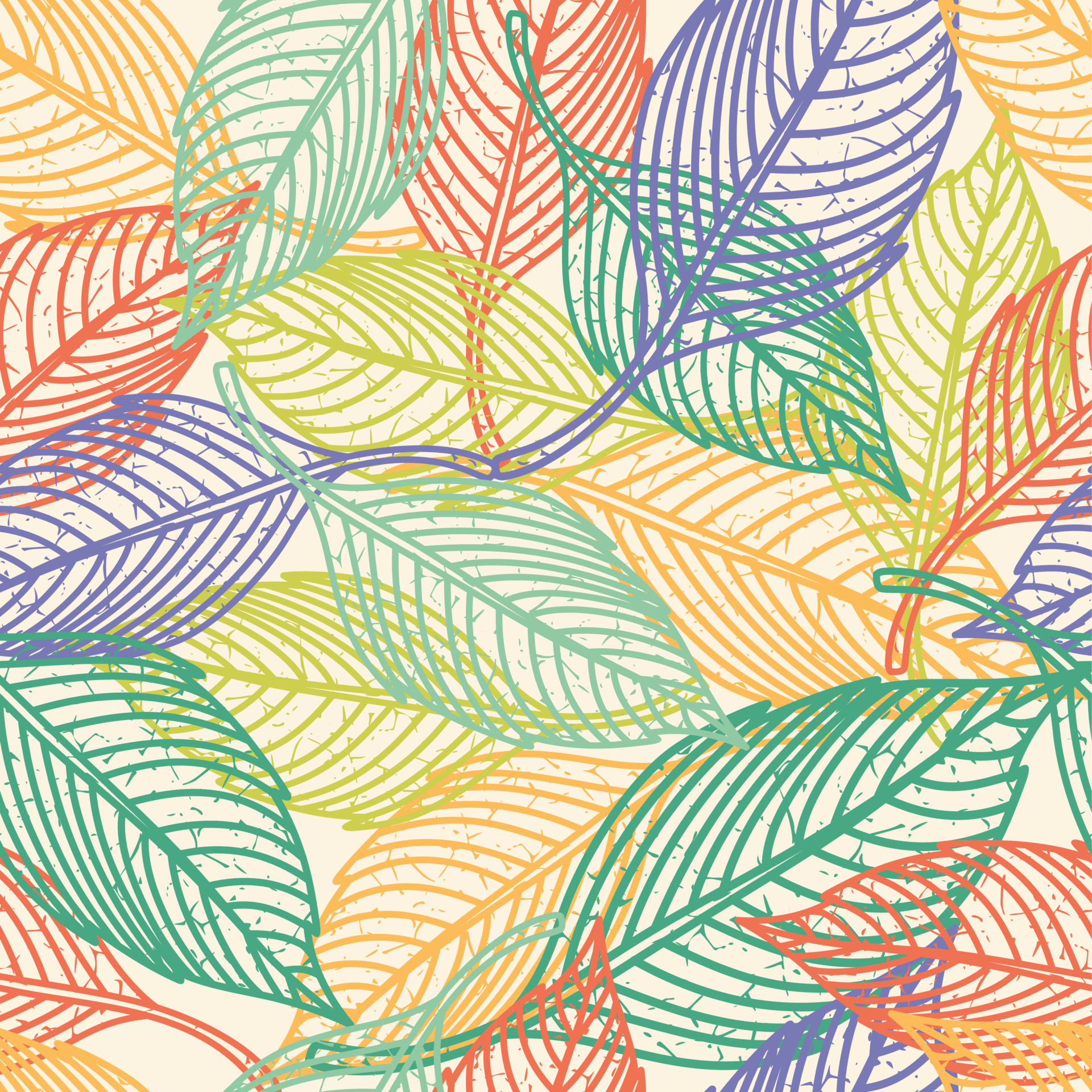Colorful abstract leaf seamless pattern 6050547 Vector Art at Vecteezy
