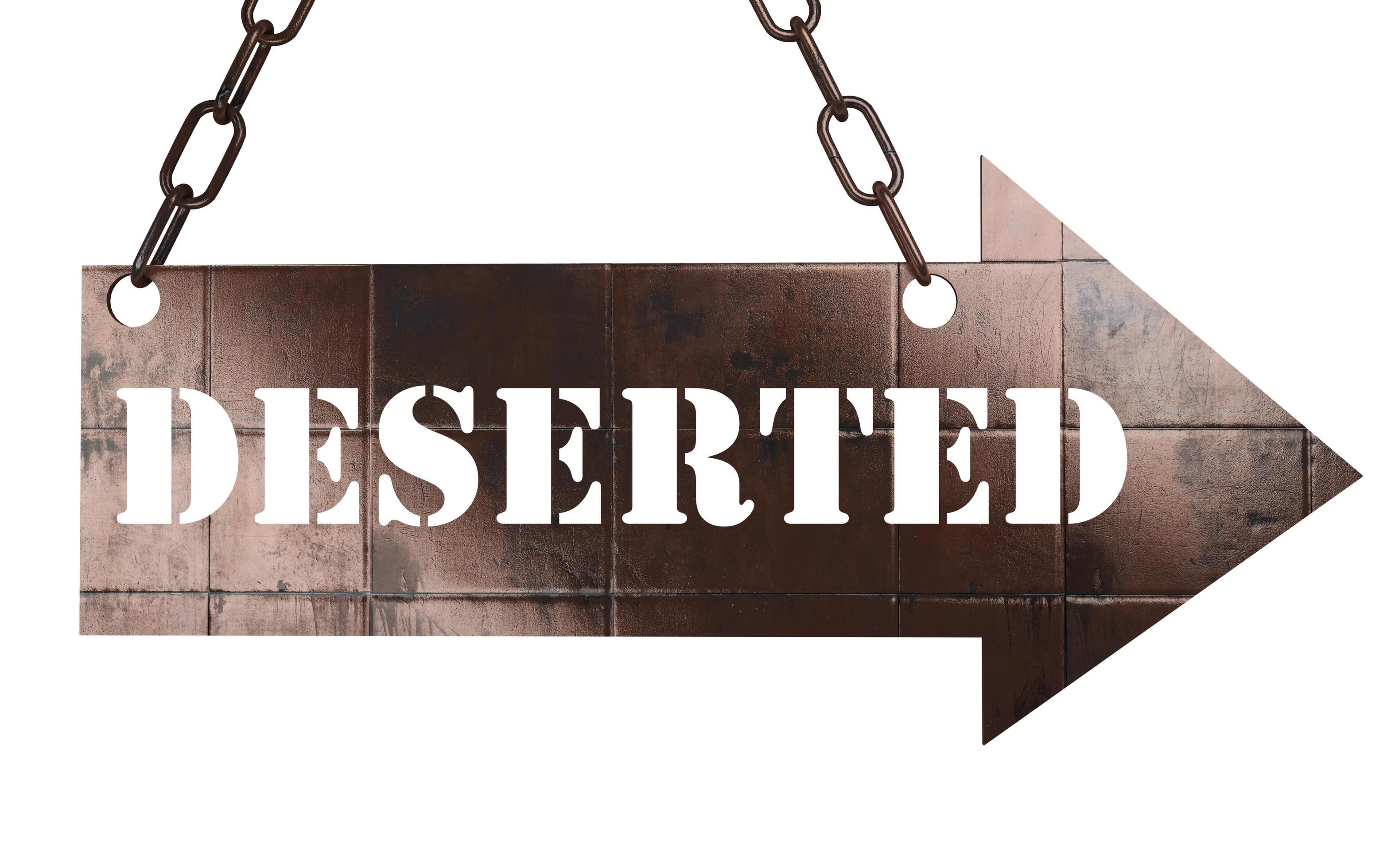 Deserted Word On Metal Pointer 6052324 Stock Photo At Vecteezy deserted-word-on-metal-pointer-6052324-stock-photo-at-vecteezy