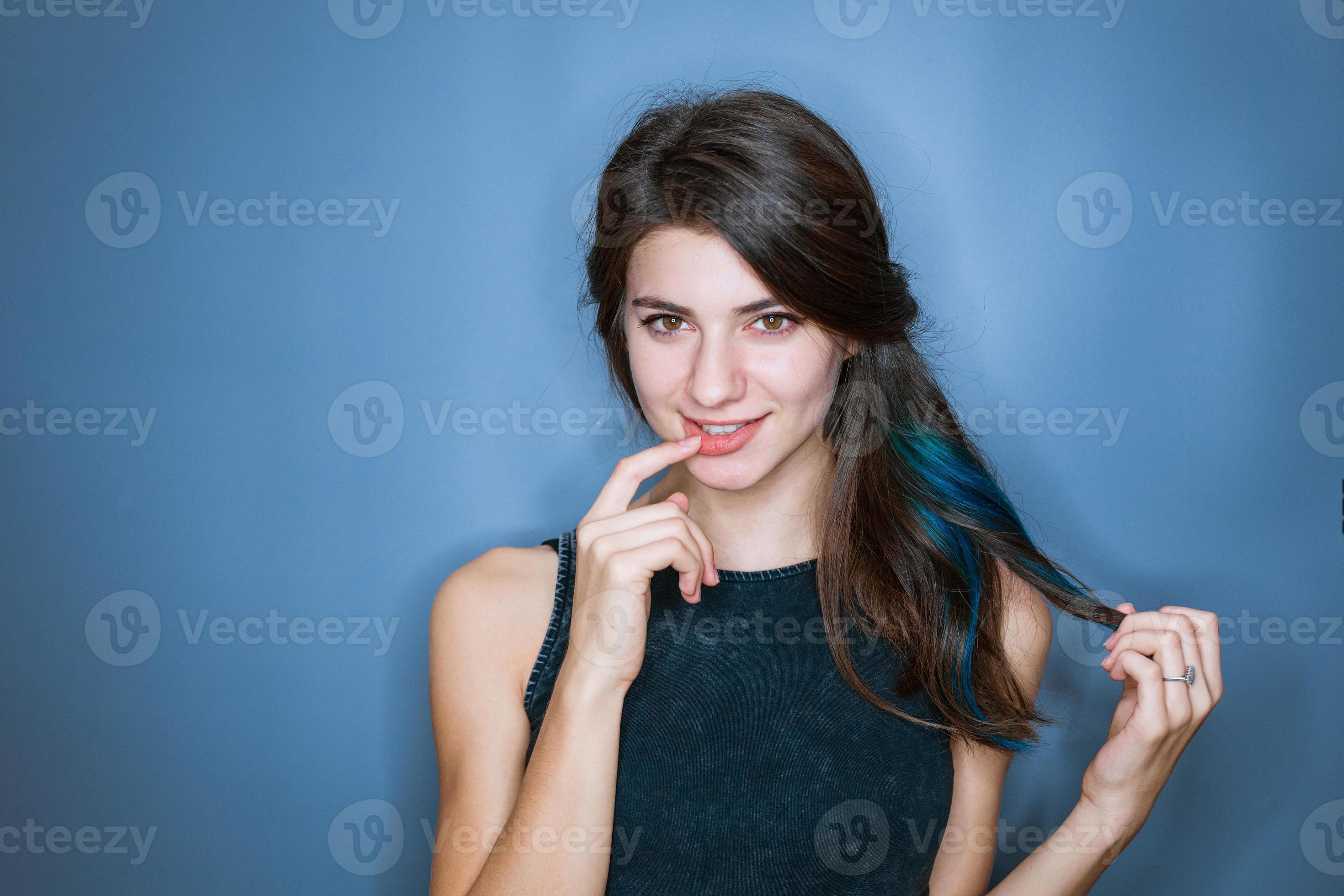 Photo attractive charming lady confident man worker friendly smile good ...