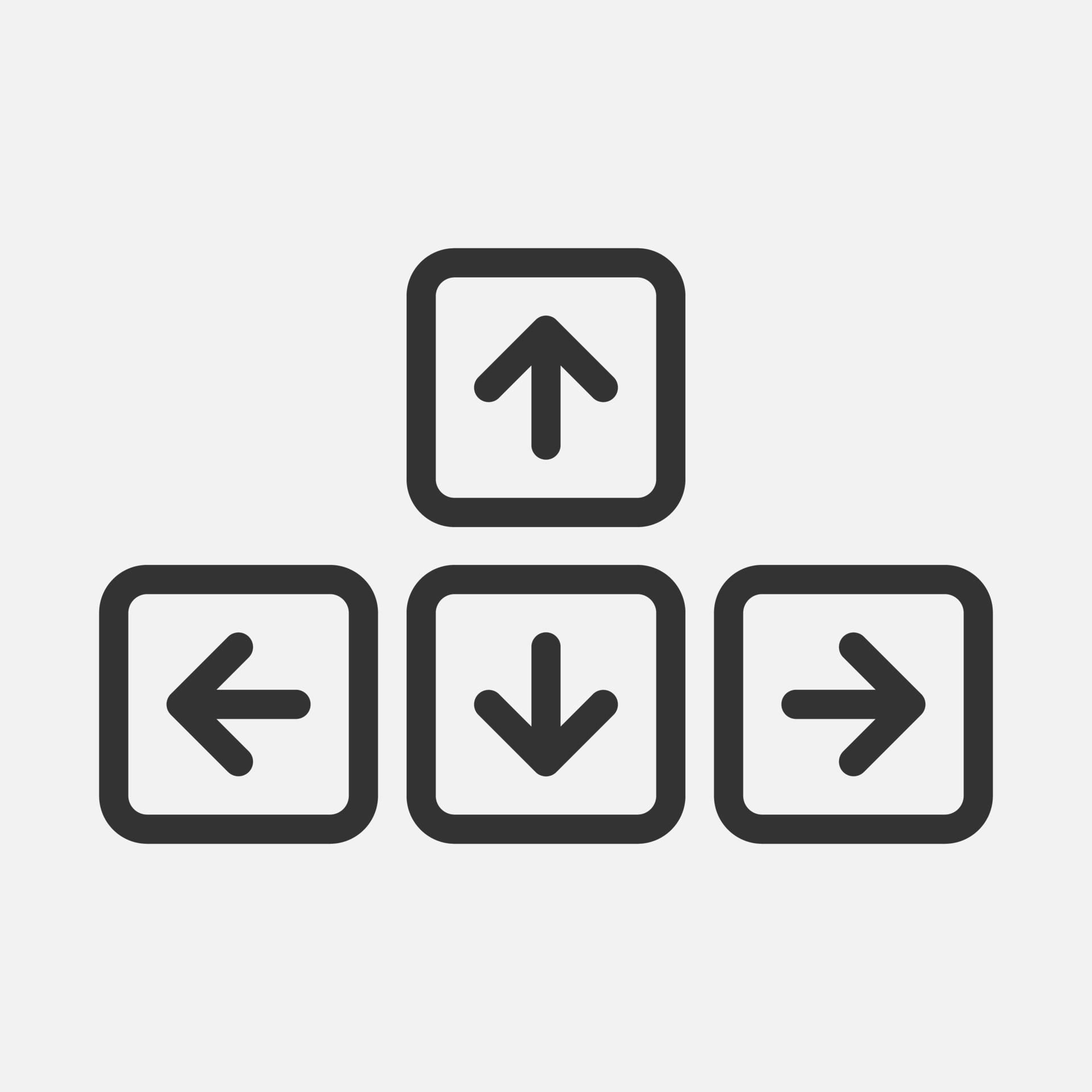 PC keyboard arrow keys linear vector icon isolated on white background ... PC keyboard arrow keys linear vector icon isolated on white background ...