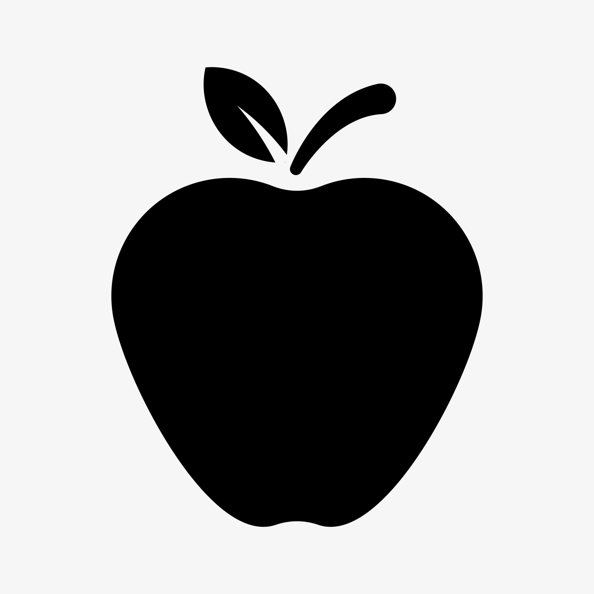 Apple vector icon isolated on white background 6059969 Vector Art at ...