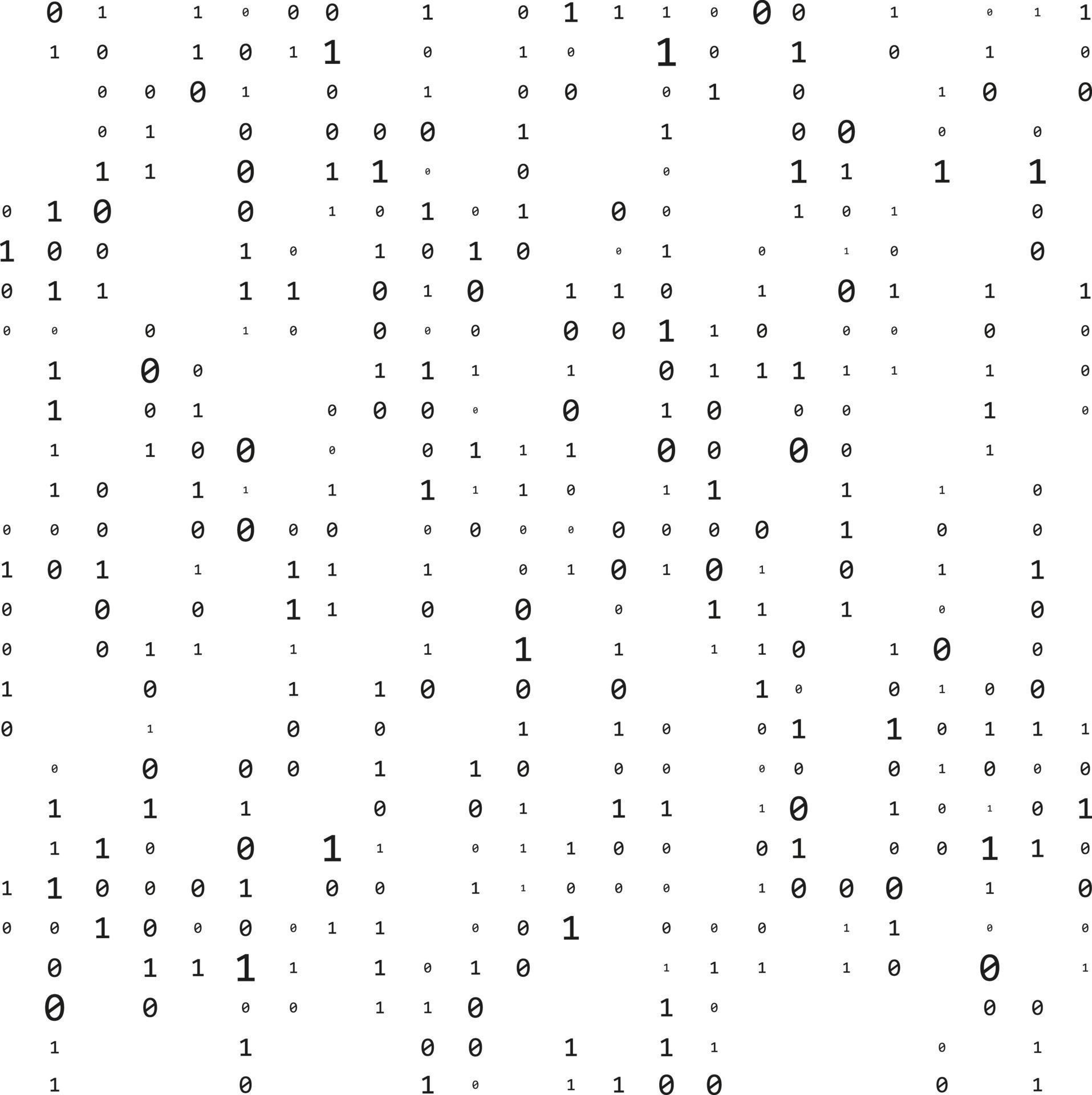 Binary code zero one matrix white background. Technology connection ...
