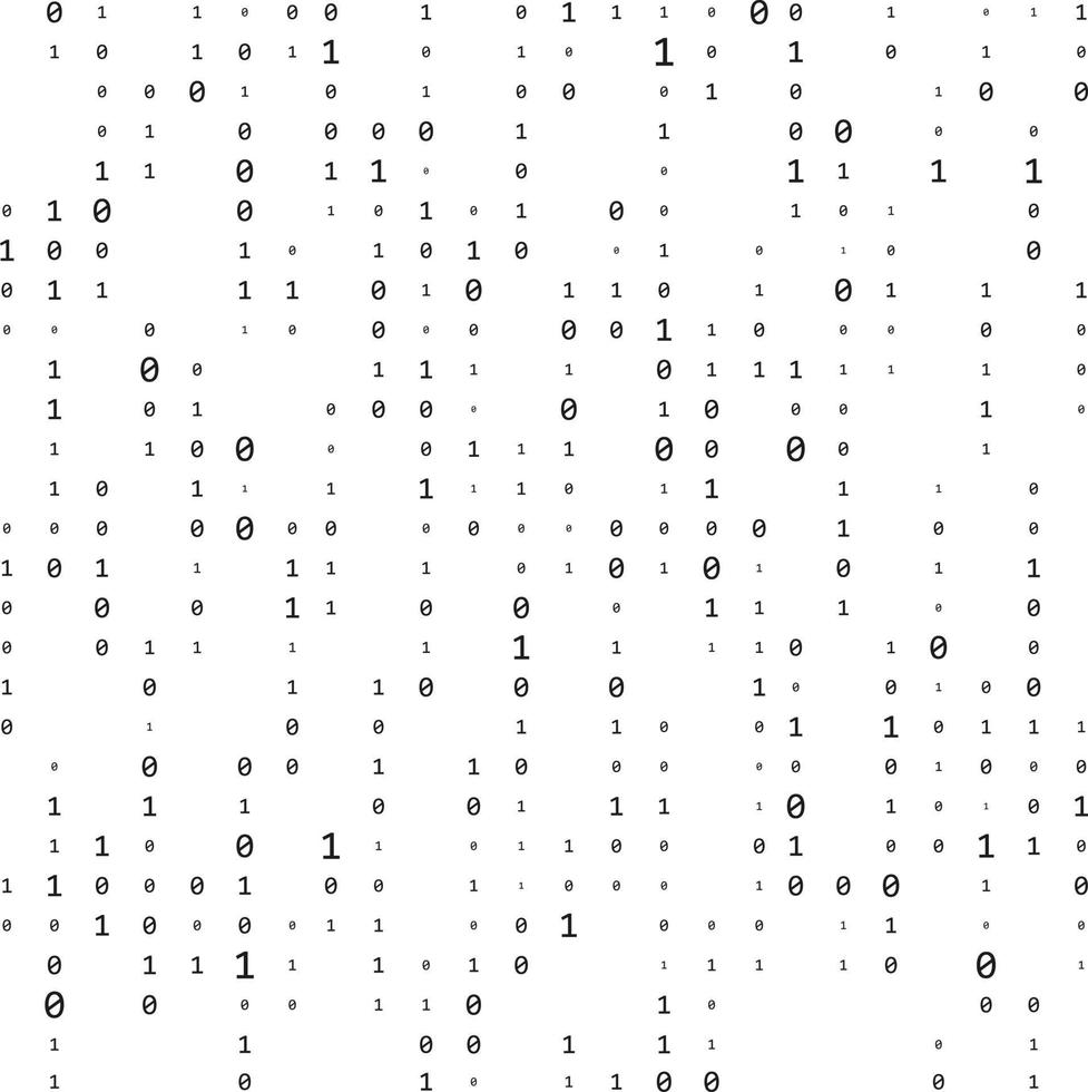Binary Code Zero One Matrix White Background Technology Connection Digital Data Abstract