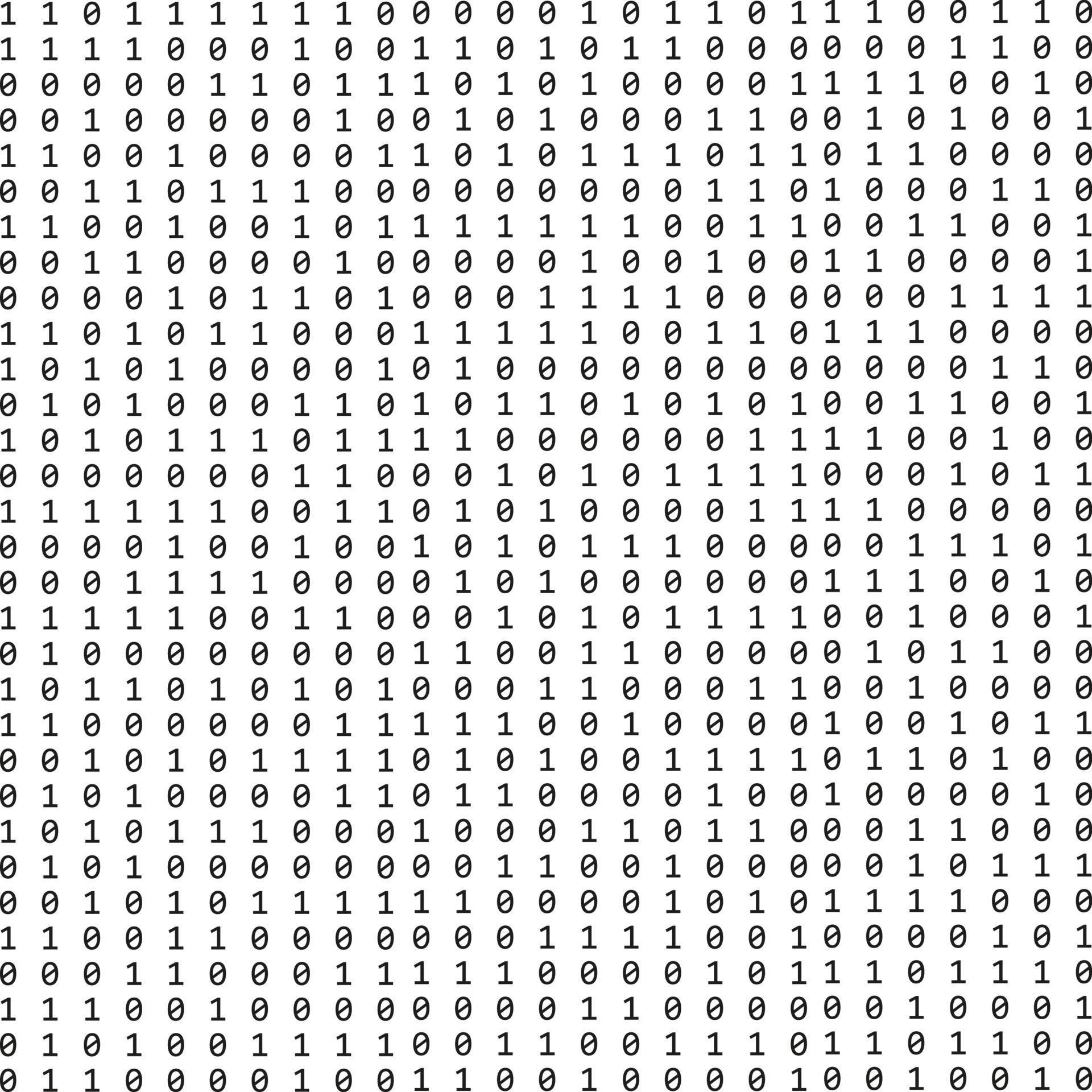 Binary code zero one matrix white background. Technology connection ...