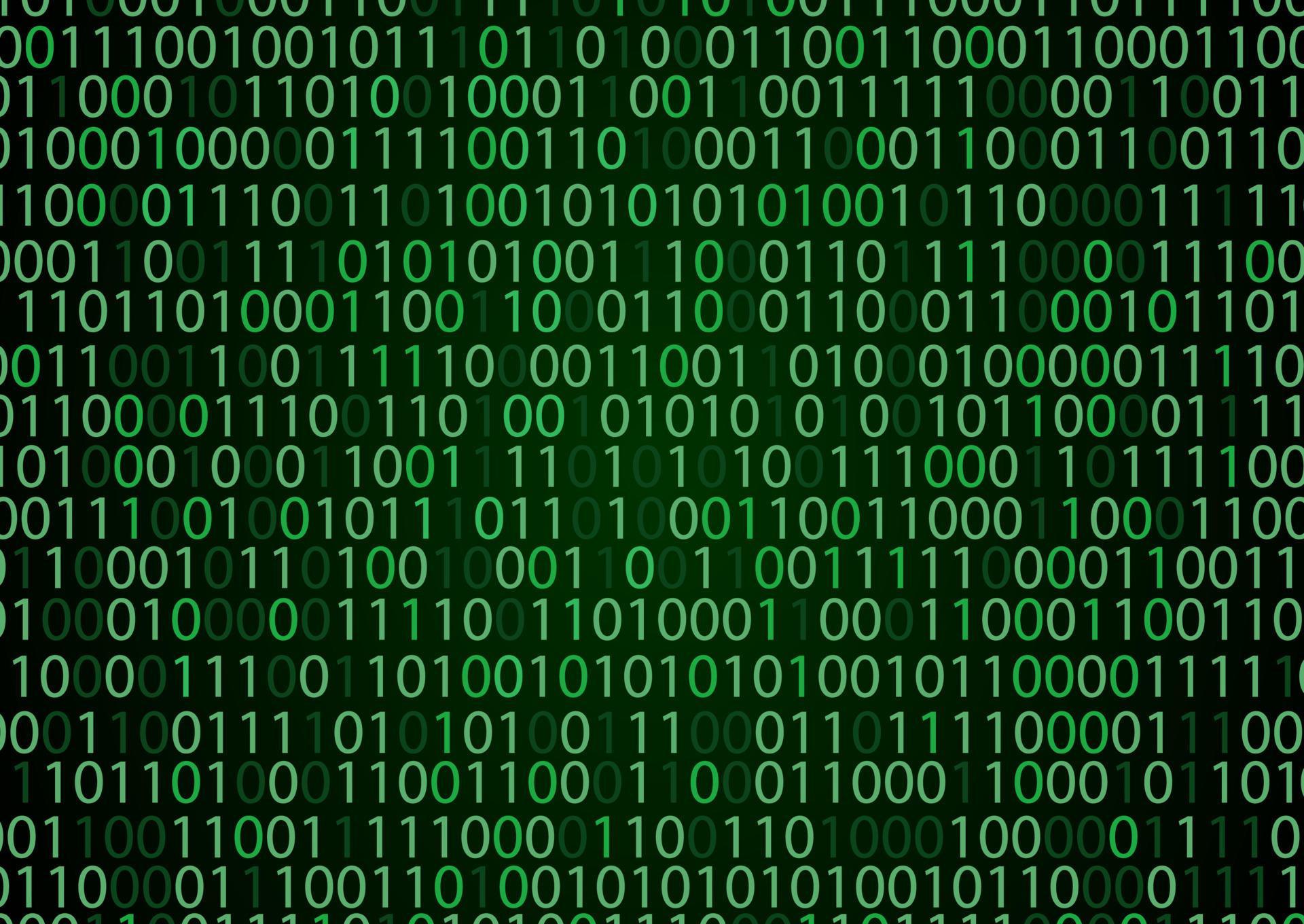 Technology binary background. Binary on green background.vector 6060421 ...