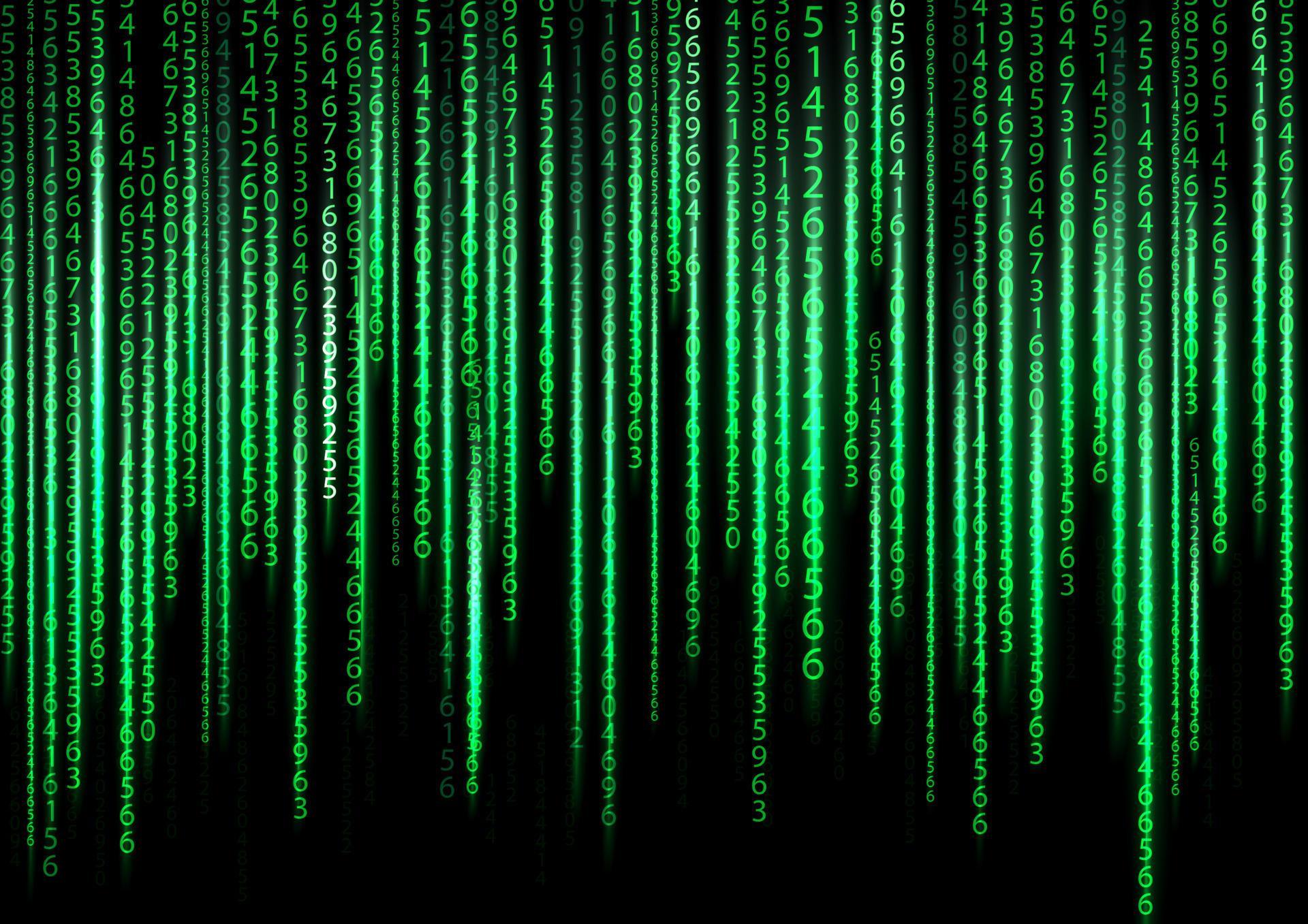 Technology binary background. Binary on green background 6060447 Vector ...
