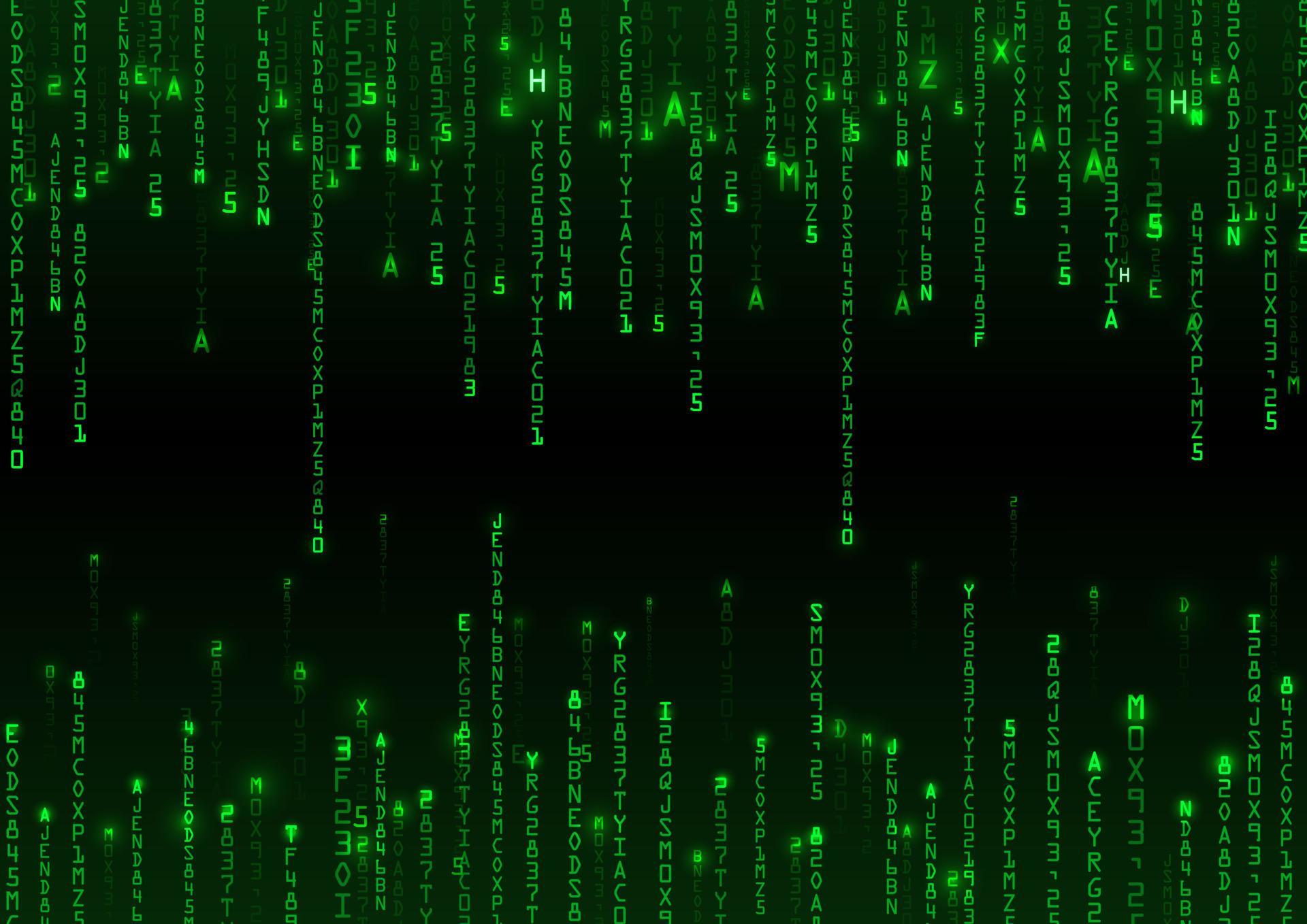 Technology binary background. Binary on green background 6060687 Vector ...