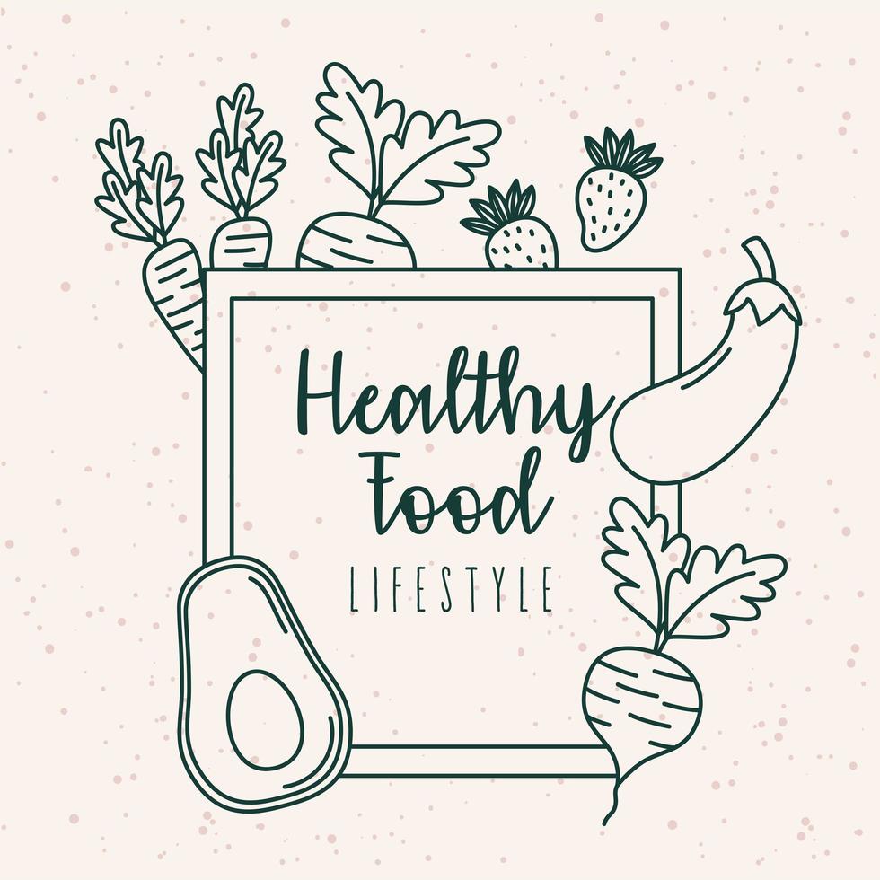 square label healthy food 6061709 Vector Art at Vecteezy