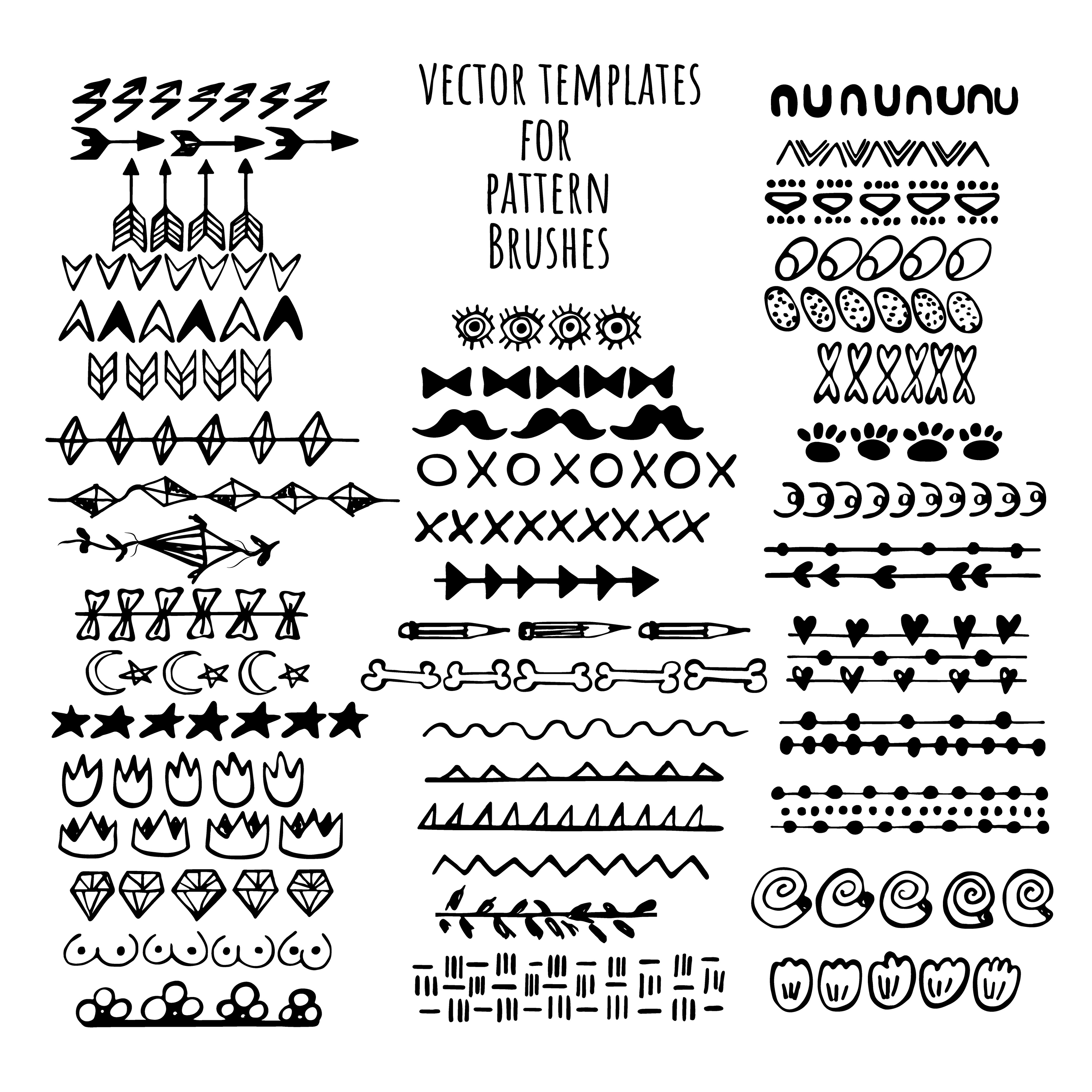 Vector Brushes Templates Set Make A Brush With This Template 6063795 vector-brushes-templates-set-make-a-brush-with-this-template-6063795
