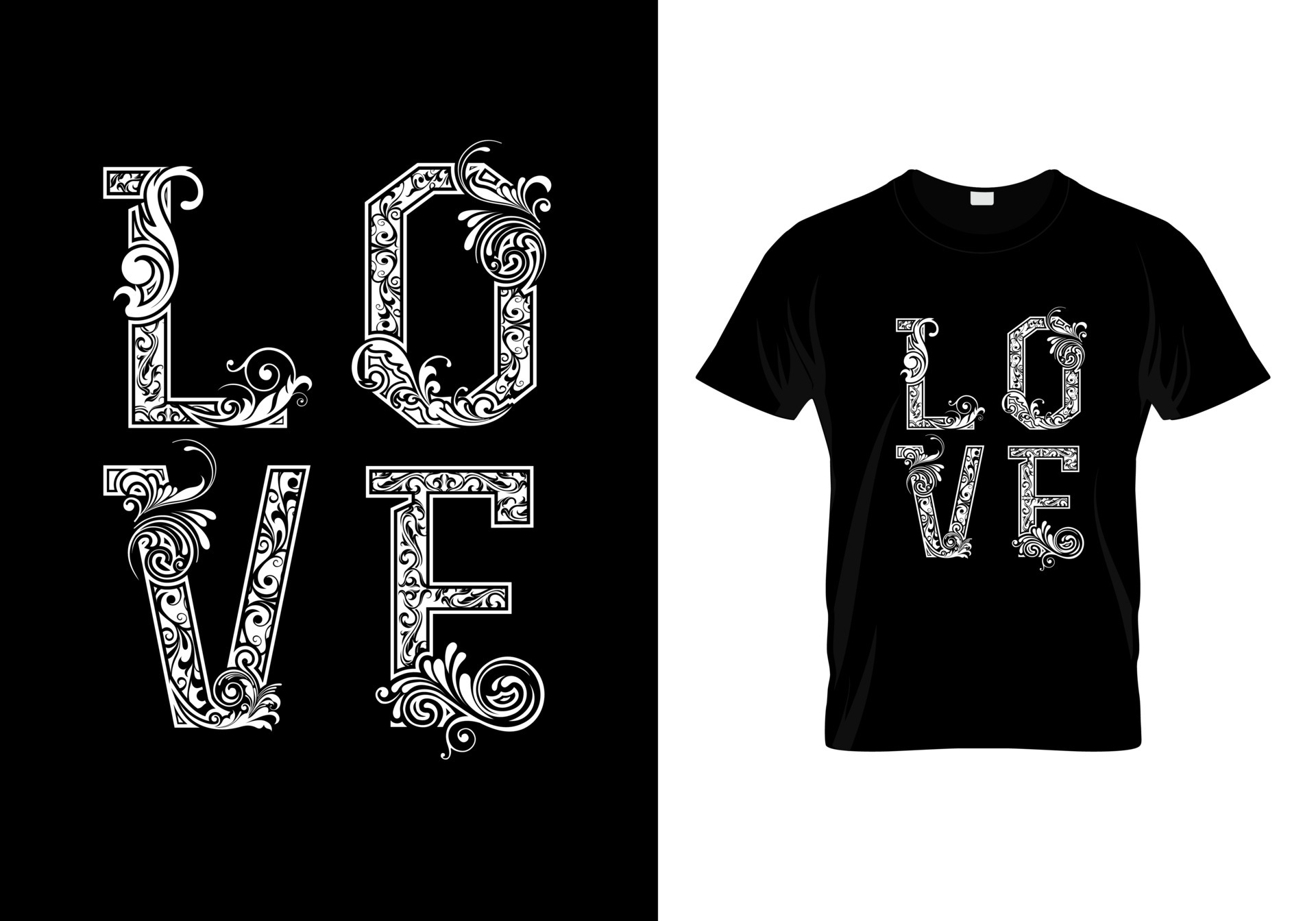 Love Typography T Shirt Design 6064587 Vector Art At Vecteezy