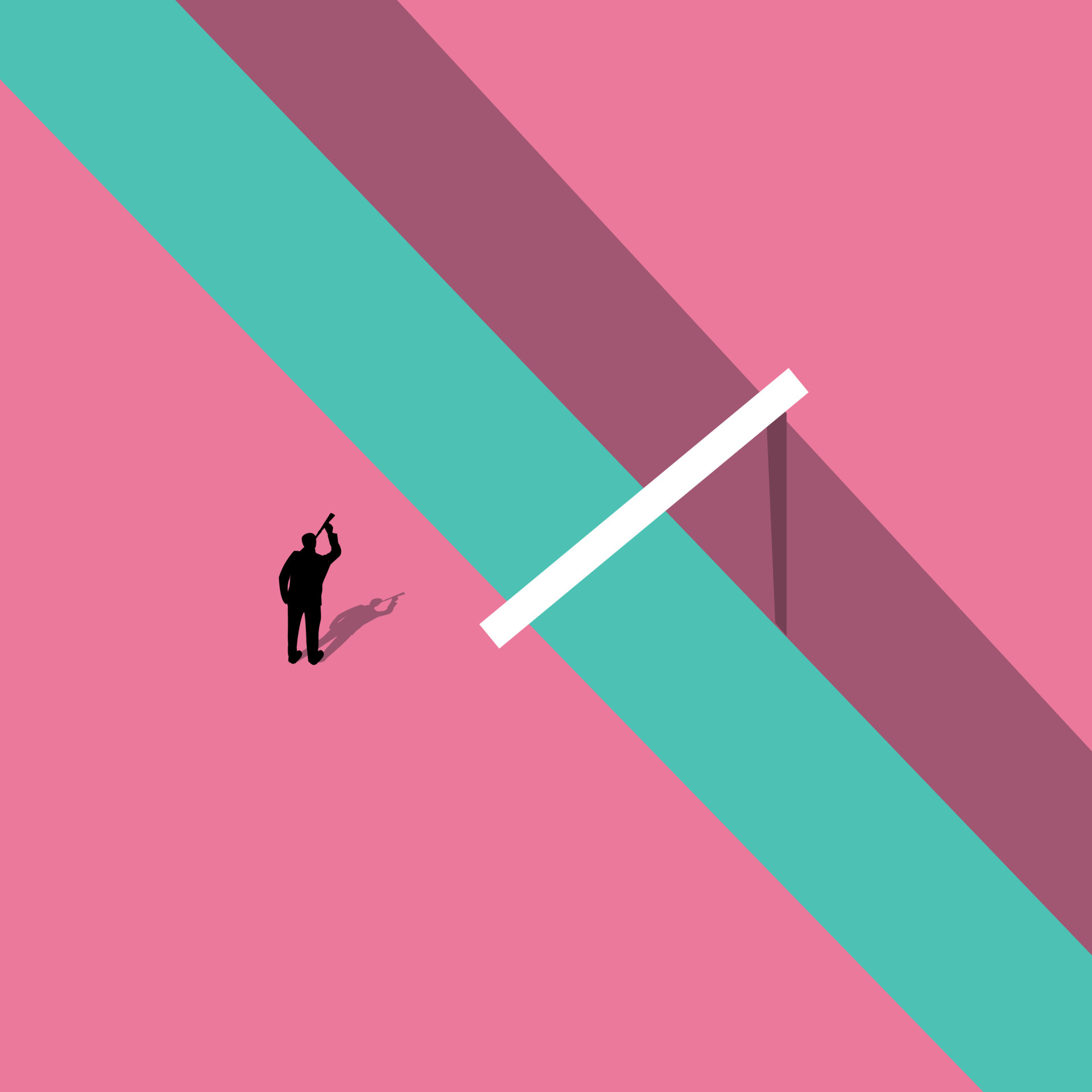 Businessman overcomes an obstacle, challenge concept. Symbol of ... Businessman overcomes an obstacle, challenge concept. Symbol of ...