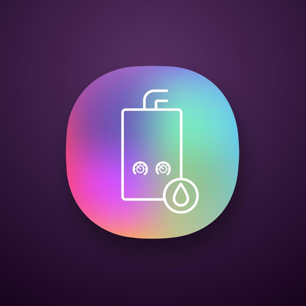 Gas Water Heater App Icon Heating Water Home Boiler Ui Ux User Interface Web Or Mobile