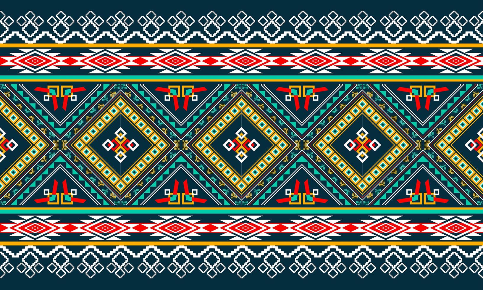 Abstract Ethnic Geometric Pattern Design For Background Or Wallpaper