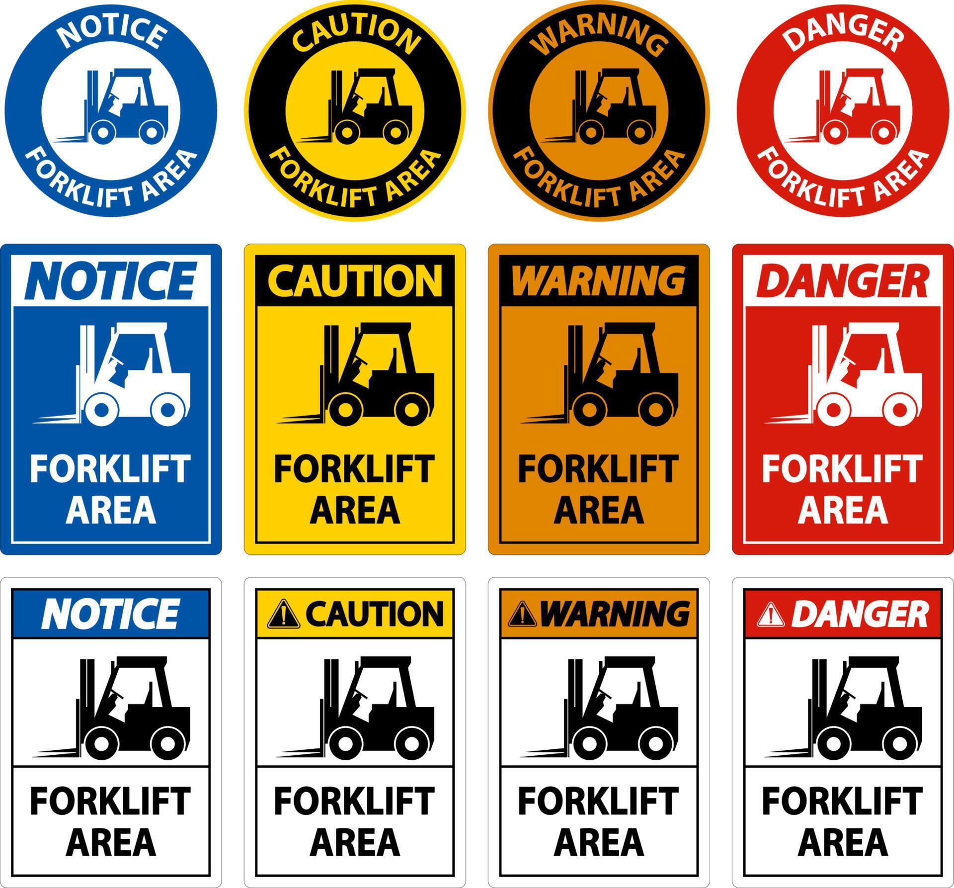 2-Way Caution Forklift Area Sign On White Background 6090213 Vector Art ... 2-Way Caution Forklift Area Sign On White Background 6090213 Vector Art ...